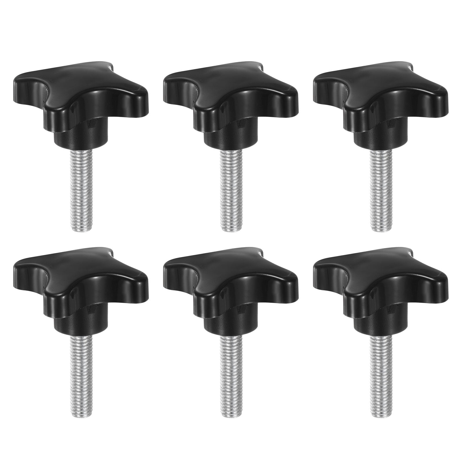 Uxcell Star Clamping Knobs Metric Male Thread 4-Point Plastic Head ...