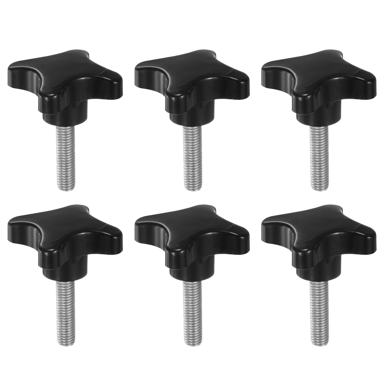 Uxcell Star Clamping Knobs Metric Male Thread 4-Point Plastic Head ...