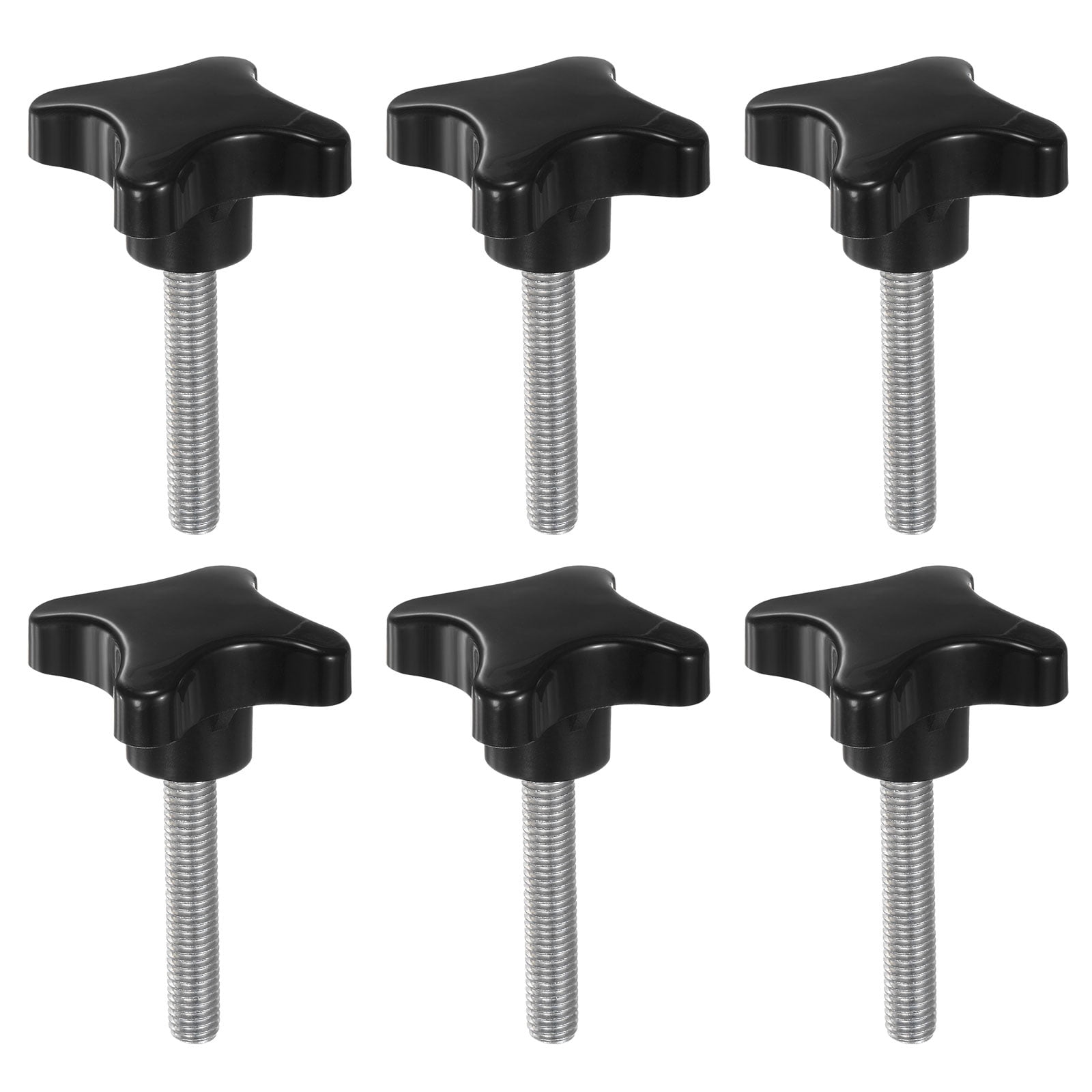 Uxcell Star Clamping Knobs Metric Male Thread 4-Point Plastic Head ...