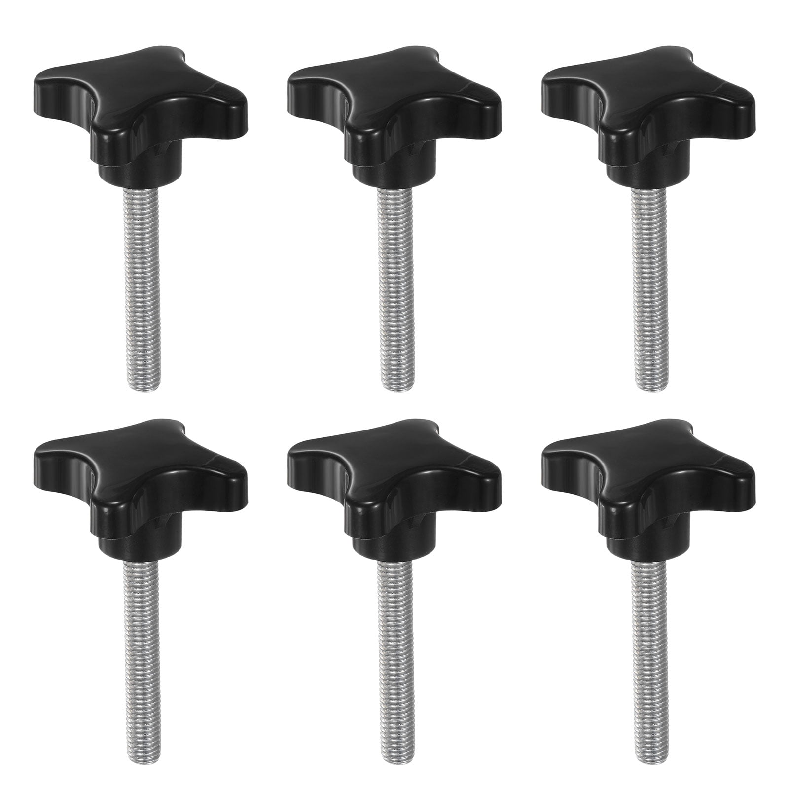 Uxcell Star Clamping Knobs Metric Male Thread 4-Point Plastic Head ...