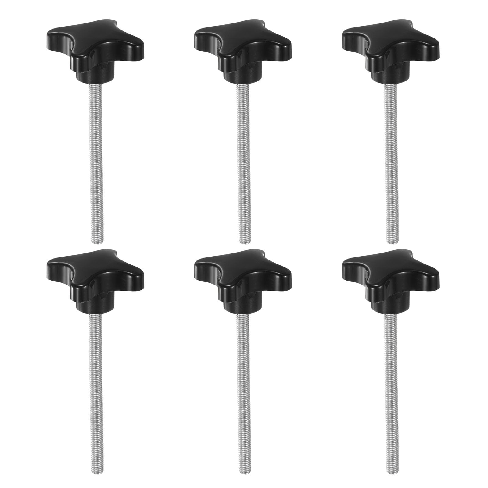 Uxcell Star Clamping Knobs Metric Male Thread 4-Point Plastic Head Threaded Stud Knob Hand ...