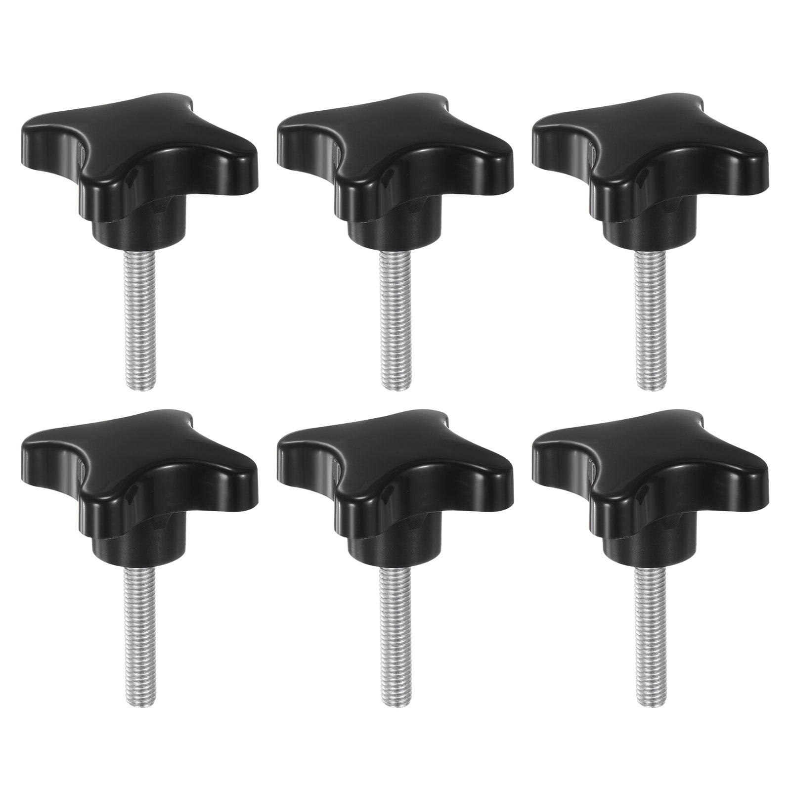 Uxcell Star Clamping Knobs Metric Male Thread 4-Point Plastic Head ...