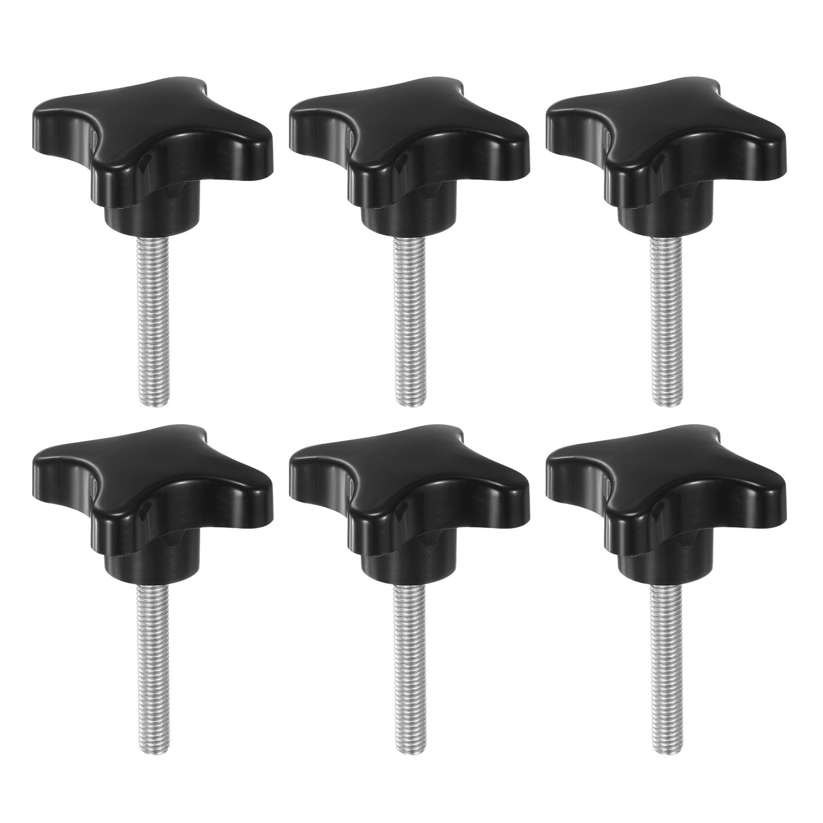 Uxcell Star Clamping Knobs Metric Male Thread 4-Point Plastic Head ...
