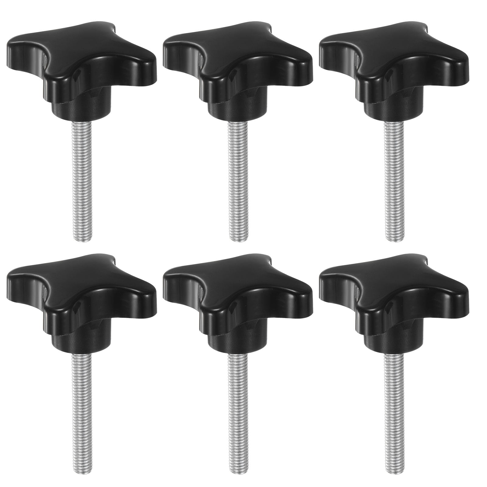 Uxcell Star Clamping Knobs Metric Male Thread 4-Point Plastic Head ...