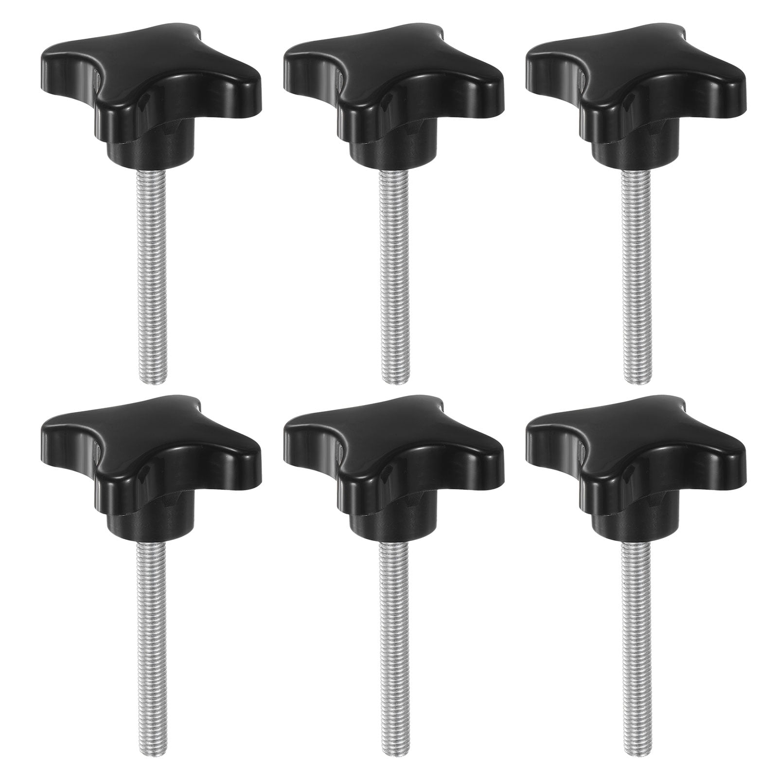 Uxcell Star Clamping Knobs Metric Male Thread 4-Point Plastic Head ...