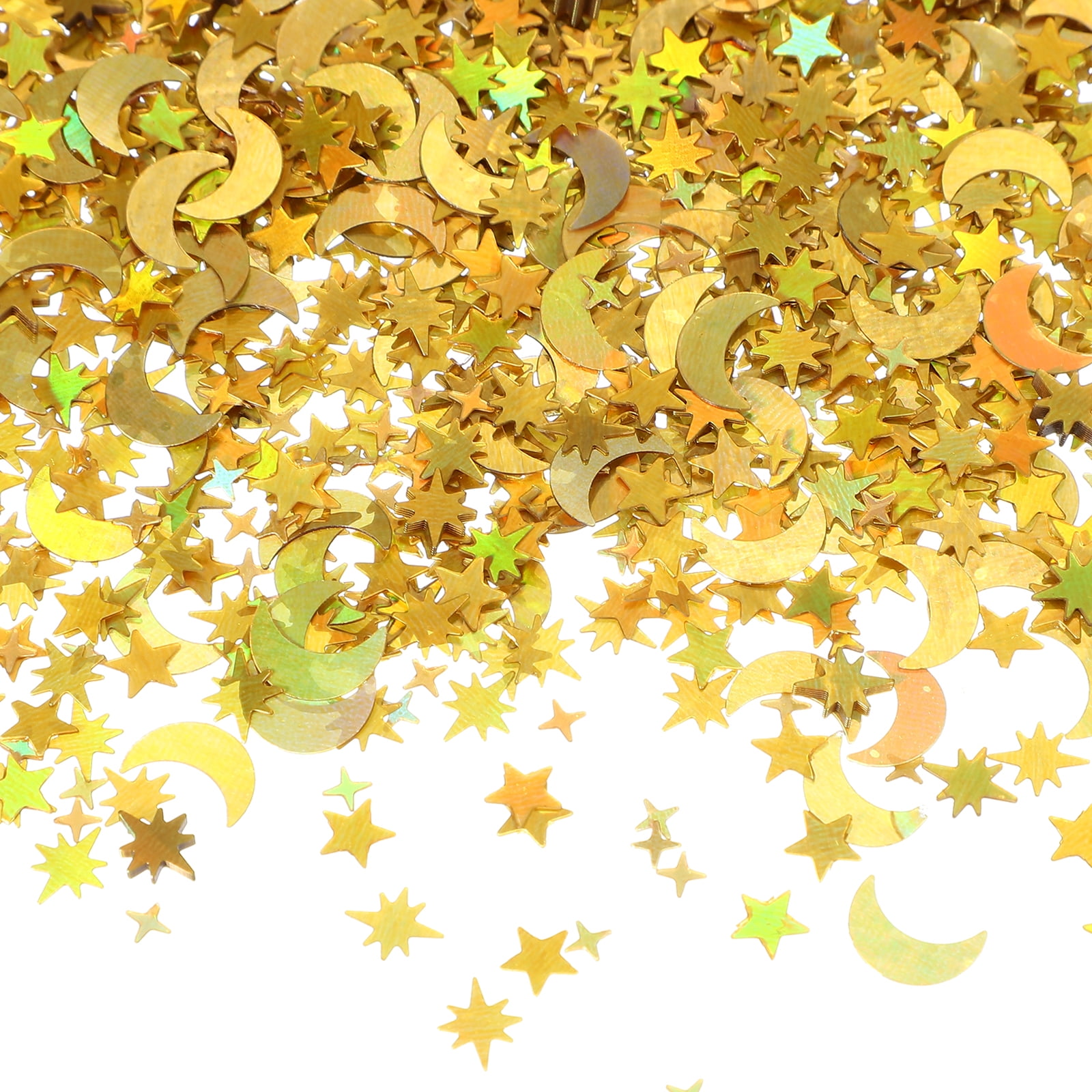 Uxcell Star Confetti, Glitter Star Moon Table Confetti Twinkle Metallic ...