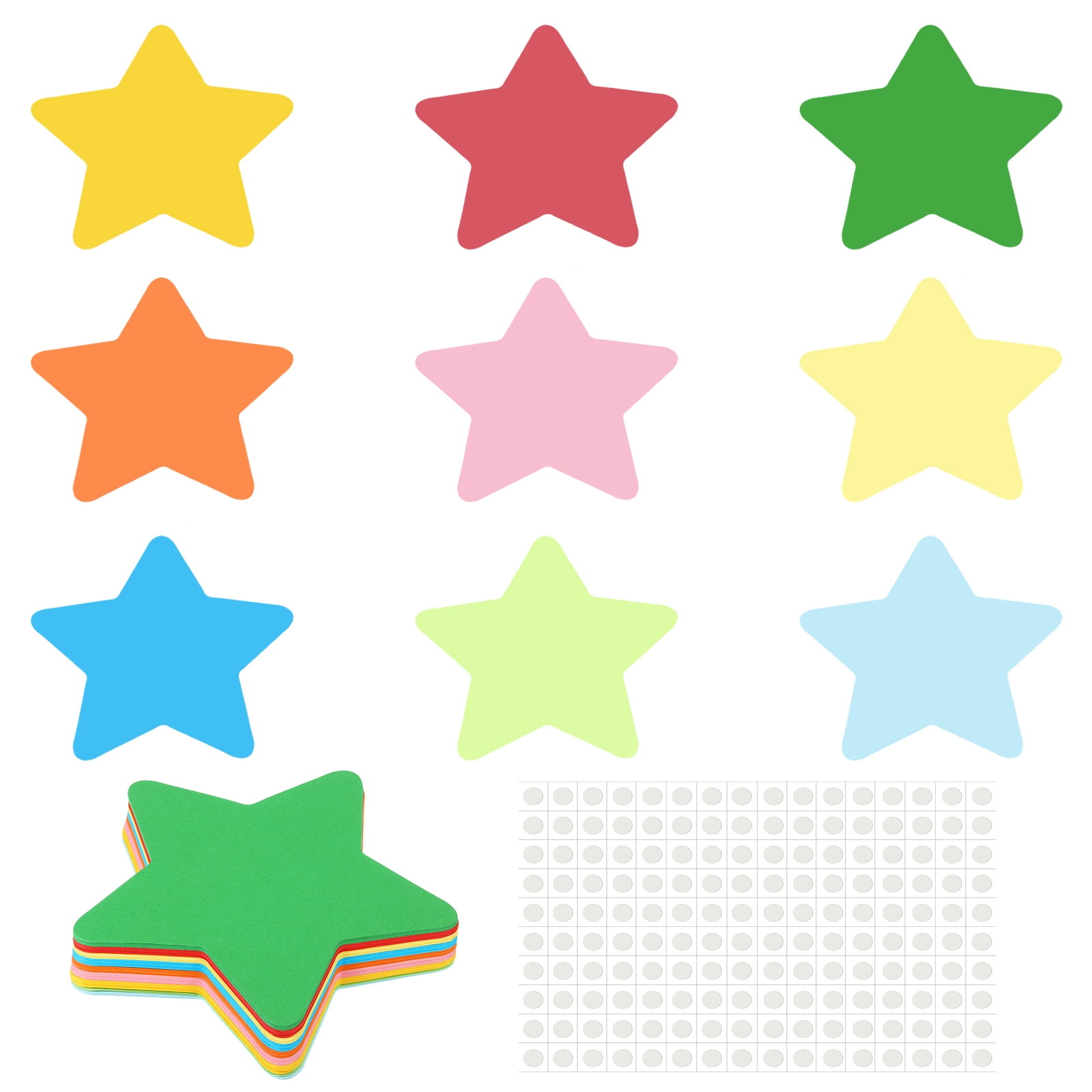 Uxcell Star Cutouts, 144 Pack Paper Stars, Colorful Star Cutout for ...