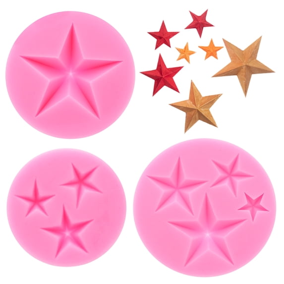 Uxcell Star Fondant Clay Molds, 1 Pcs Silicone Miniature Clay Molds ...