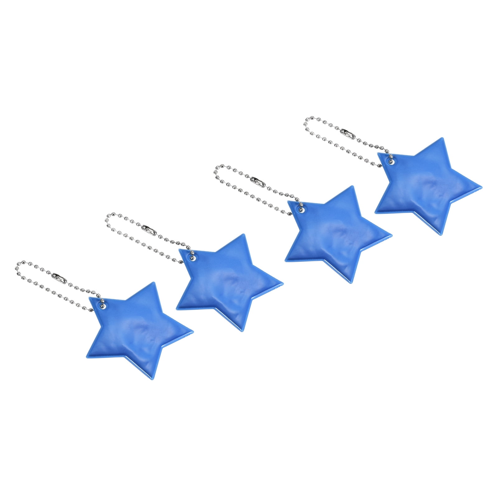 Uxcell Star PVC Safety Reflector Pendant Reflective Gear Keychain, Blue ...