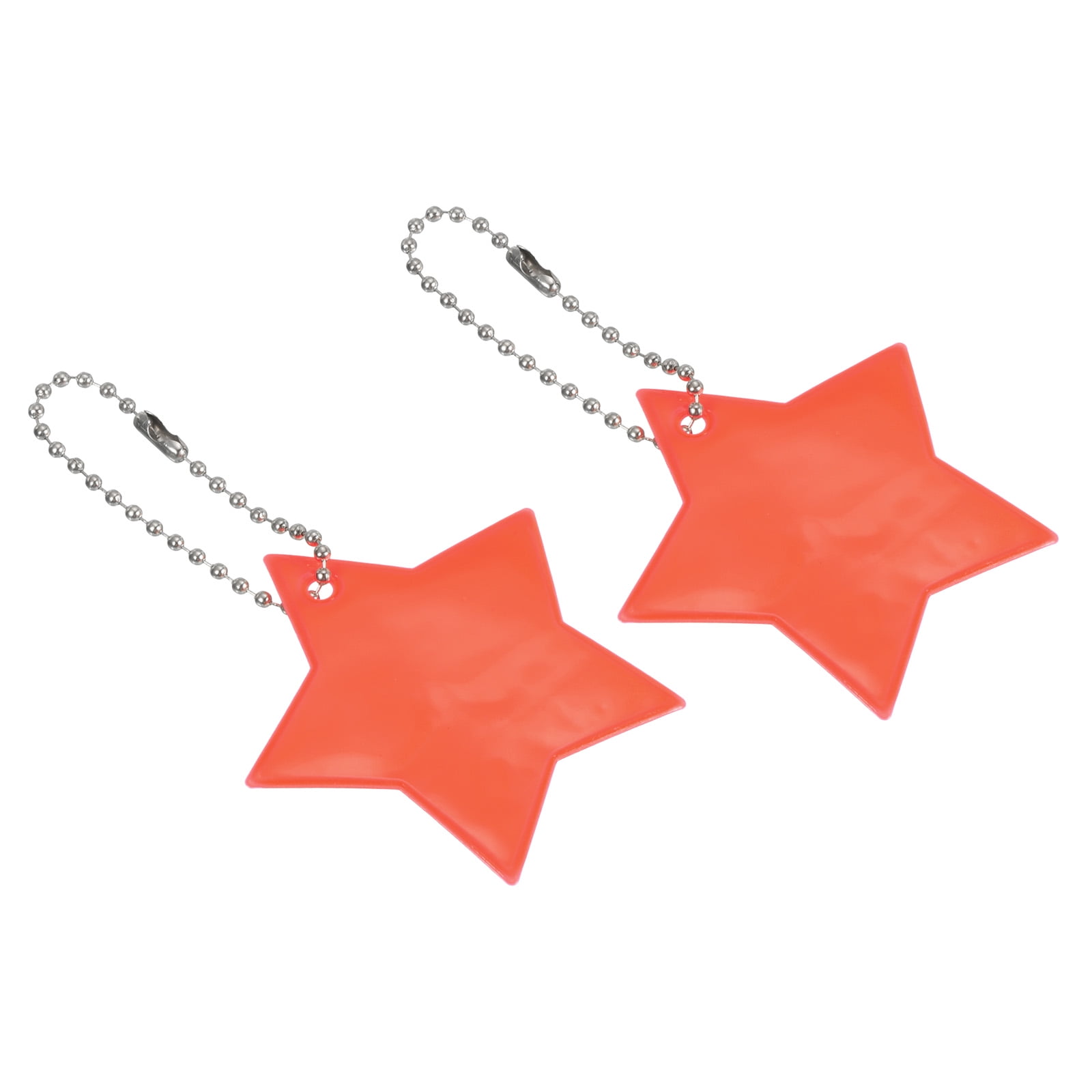 Uxcell Star PVC Safety Reflector Pendant Reflective Gear Keychain ...