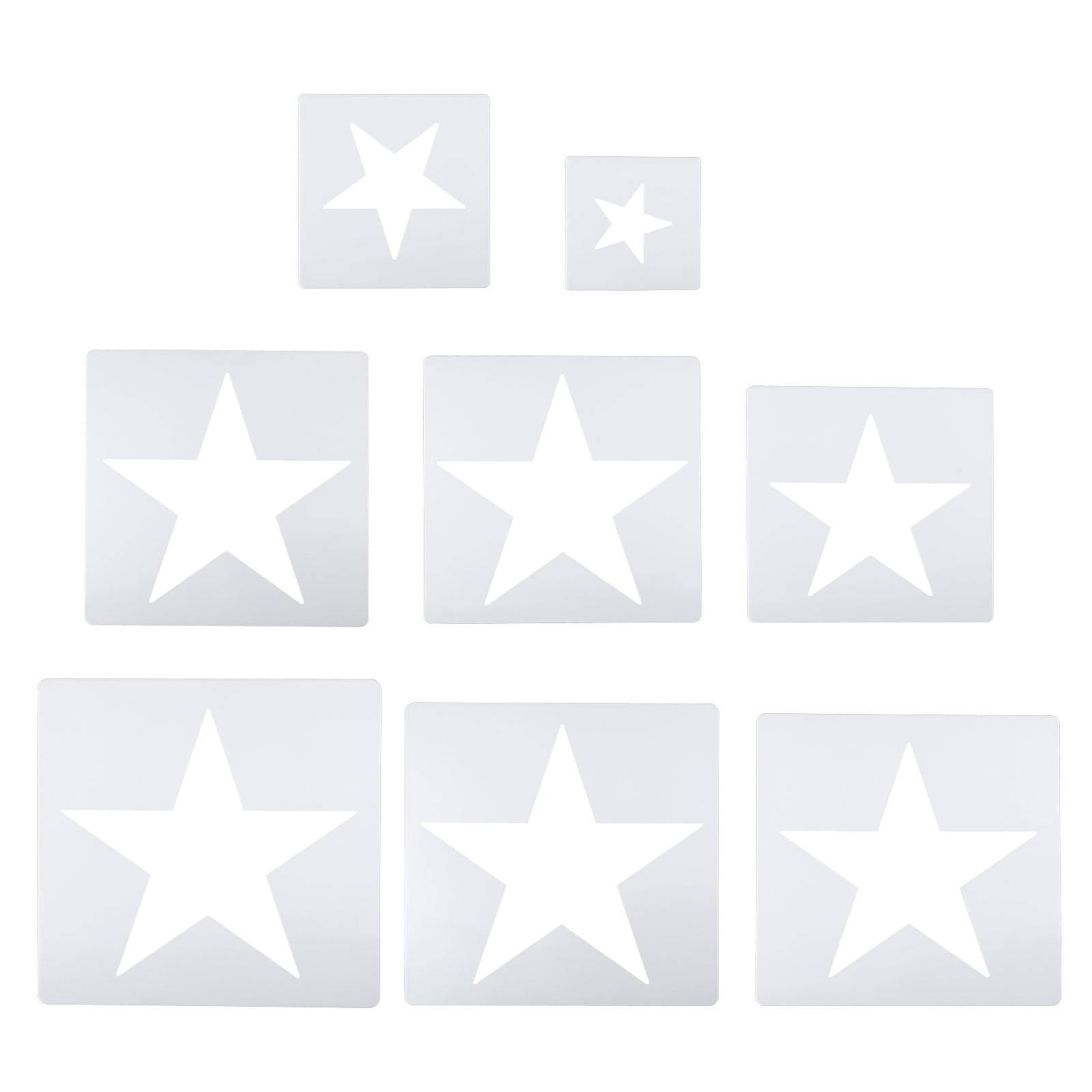 Uxcell Star Painting Stencils, 8 Pack Paint Stencils Reusable Painting ...