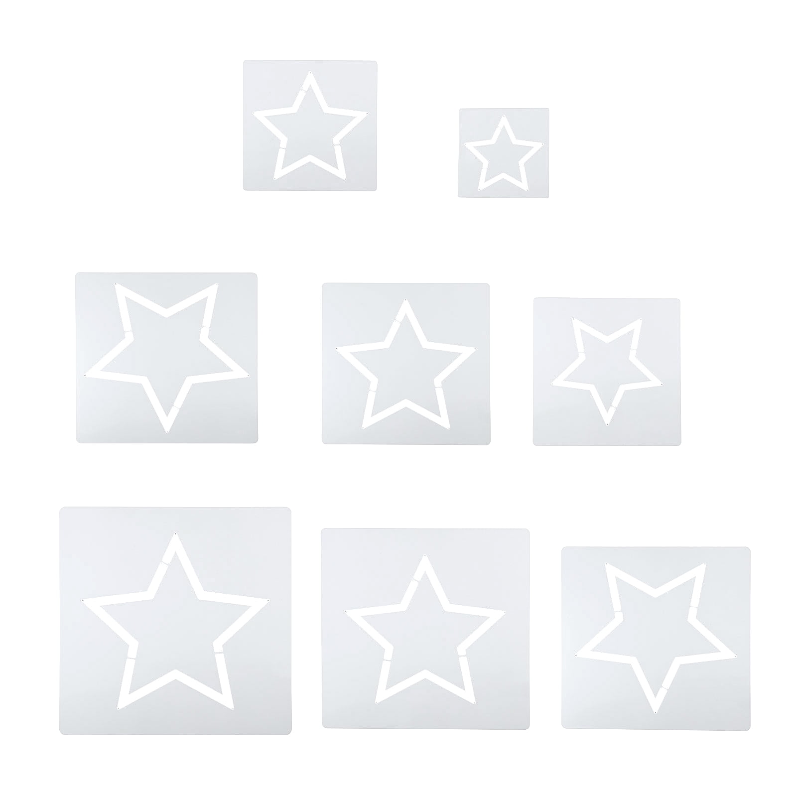 Uxcell Star Painting Stencils, 8 Pack Paint Stencils Reusable Painting ...