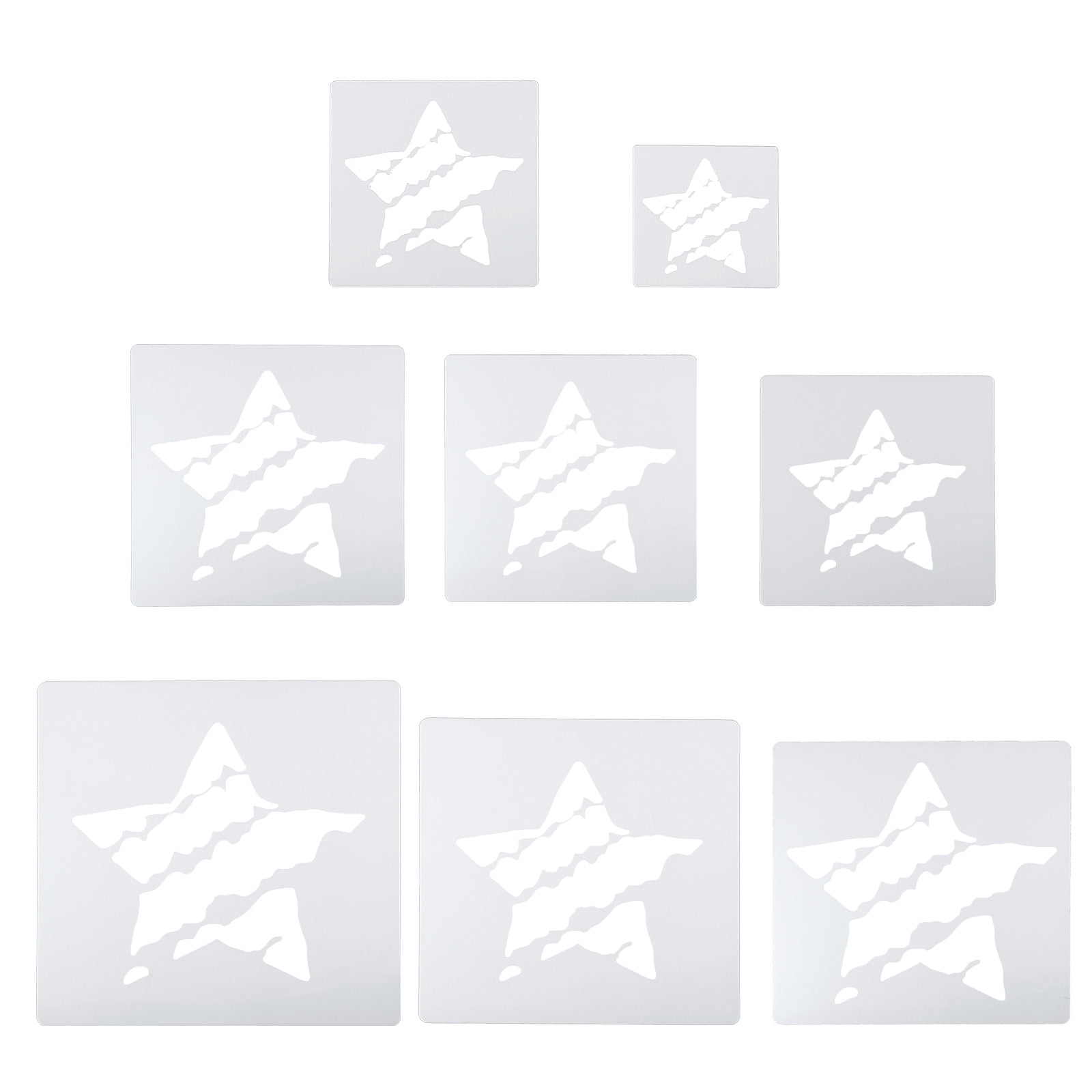 Uxcell Star Painting Stencils, 8 Pack Paint Stencils Reusable Painting ...