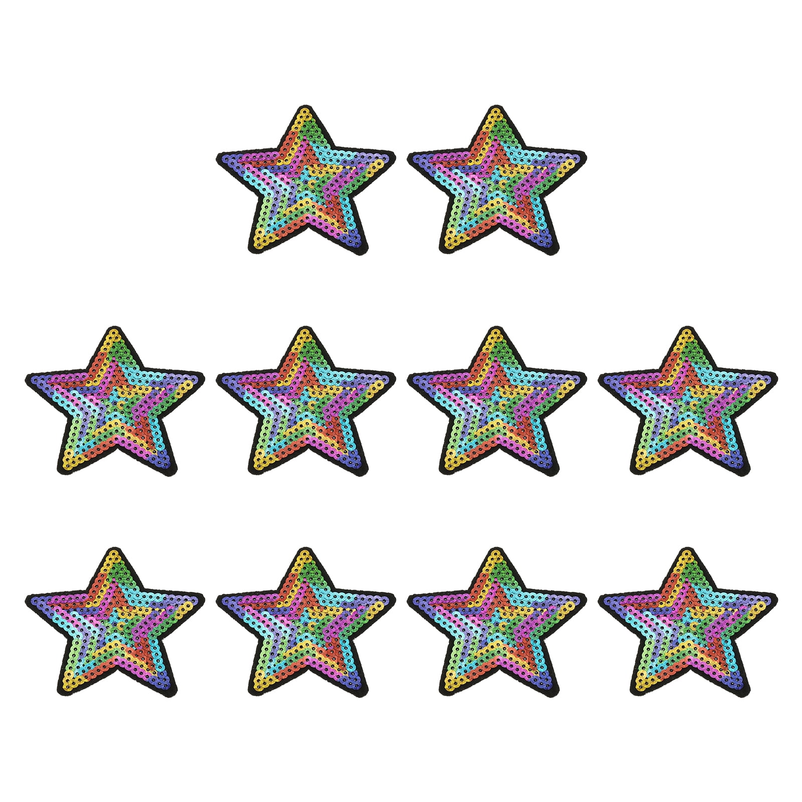 Uxcell Star Patches for Clothes, Sequin Star Iron Embroidered on ...