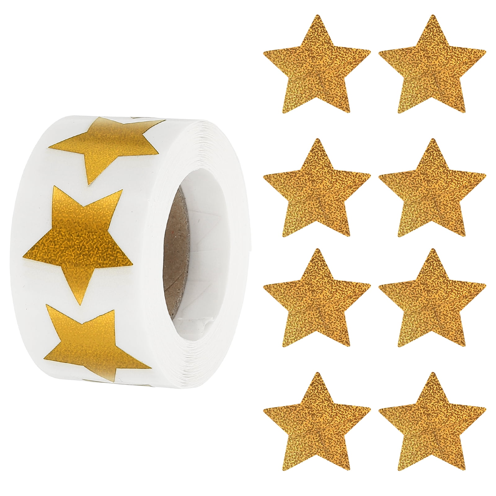 Uxcell Star Stickers Roll 1 Inch / 25mm, 500pcs Sparkly Foil Star ...