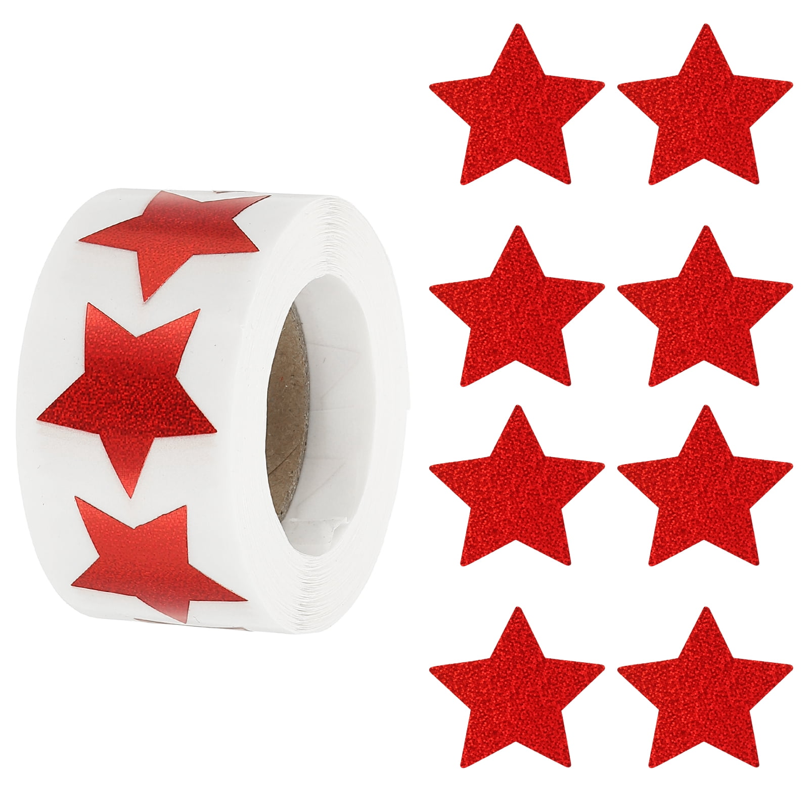 Uxcell Star Stickers Roll 1 Inch / 25mm, 500pcs Sparkly Foil Star ...