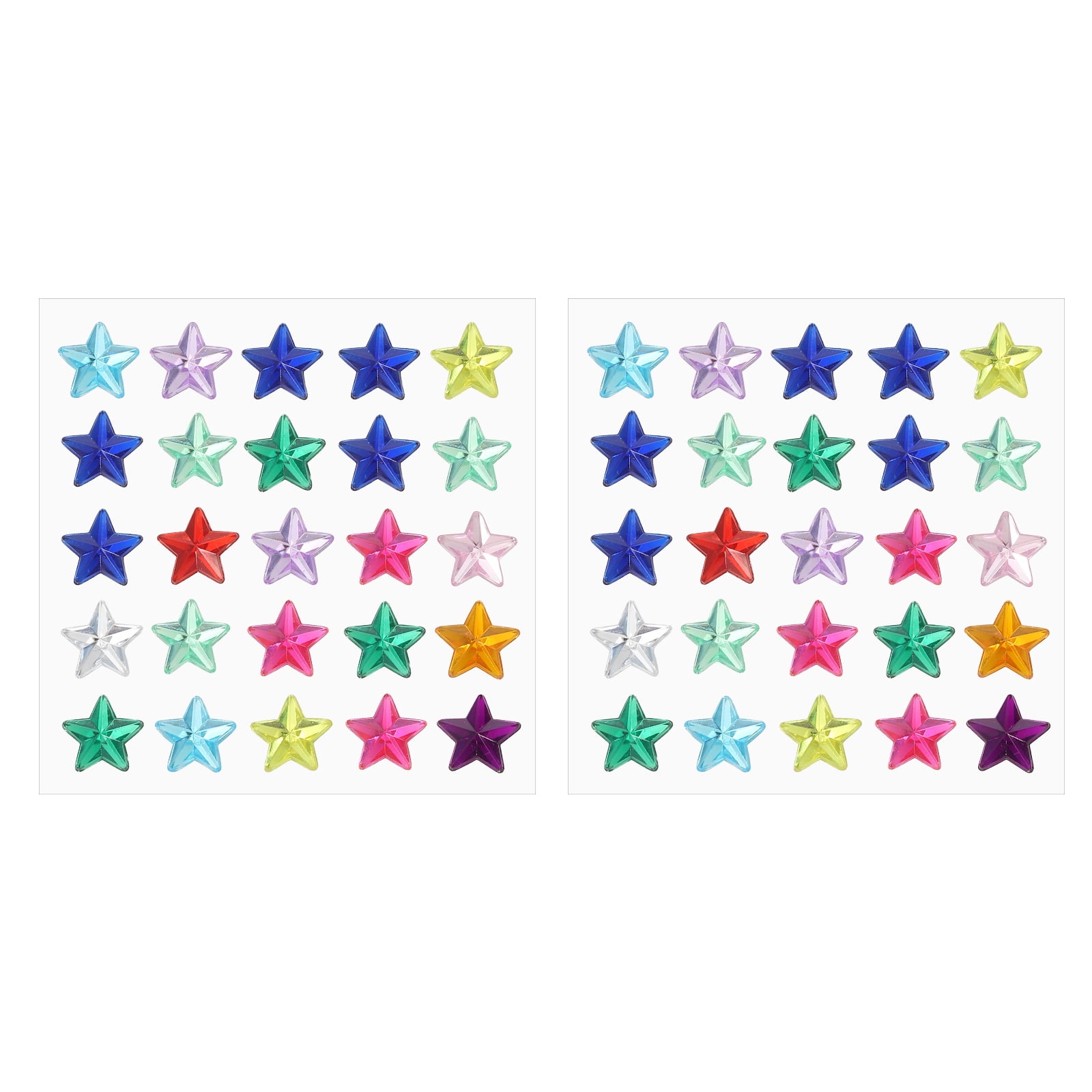 Uxcell Star Stickers, Self Adhesive Acrylic Star Rhinestones Jewel ...