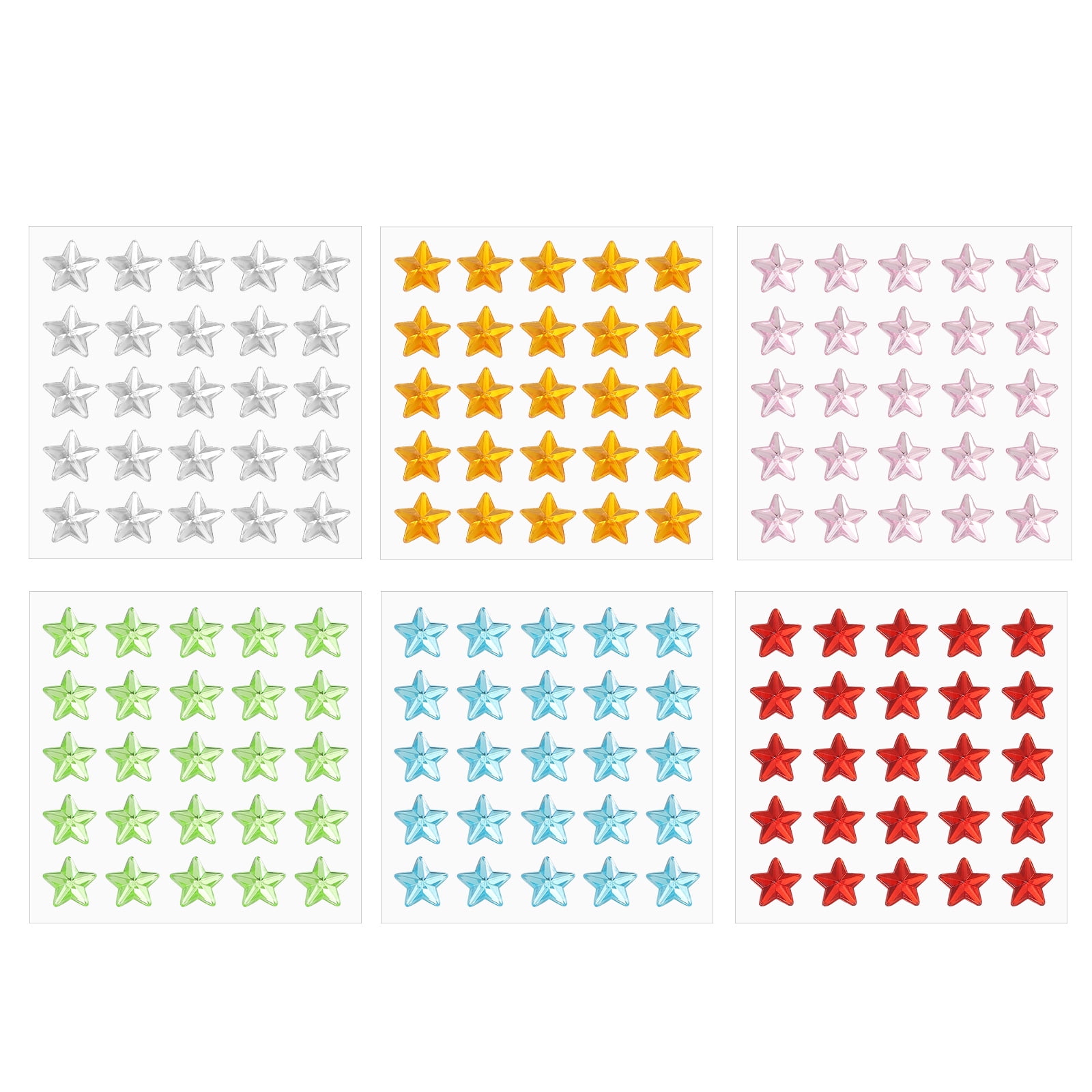 Uxcell Star Stickers, Self Adhesive Acrylic Stars Rhinestones Jewel ...