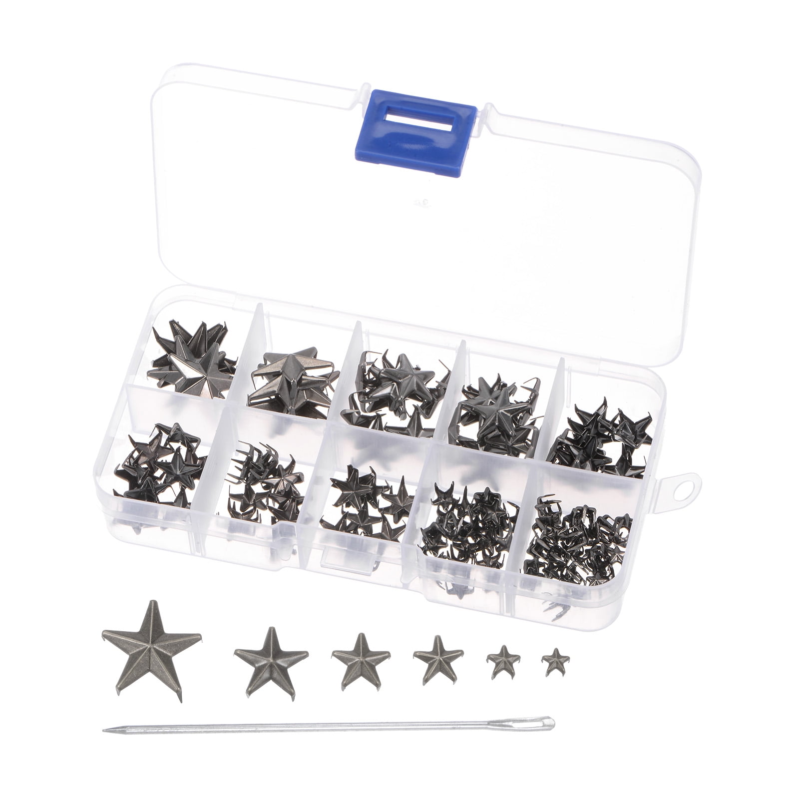 Uxcell Star Studs Metal Gunmetal Claw Beads Rivets with Large Eye ...
