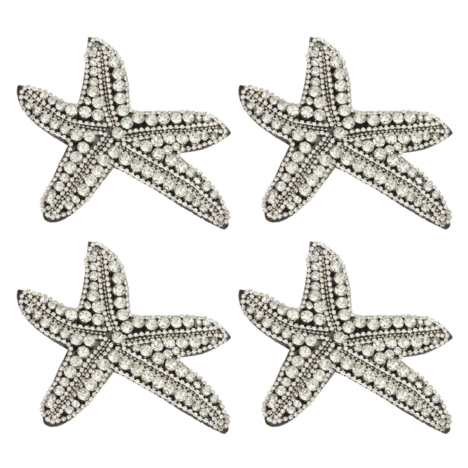 Uxcell Starfish Rhinestone Beaded Patch, Starfish Sequin Applique ...