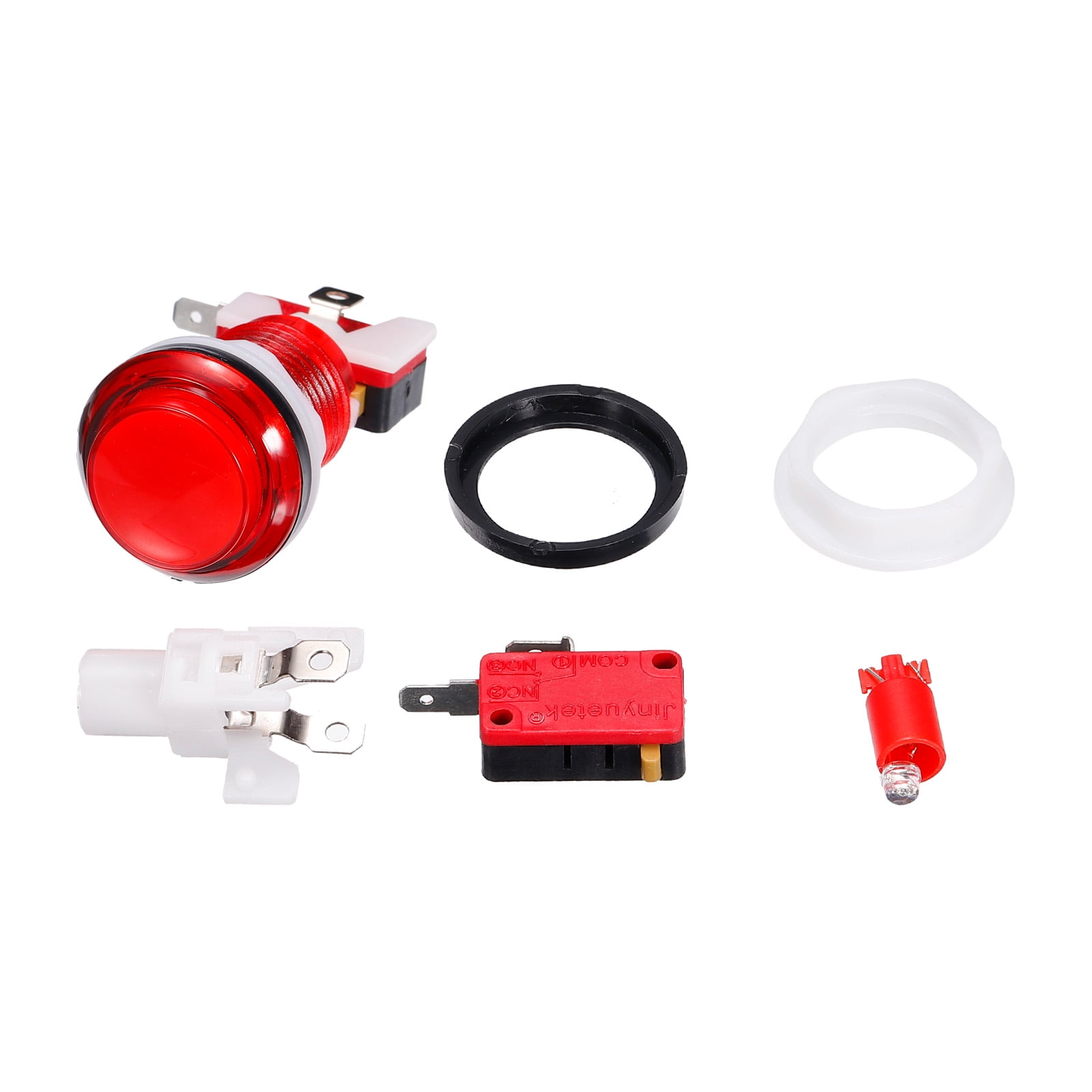 Uxcell Starts Arcade Buttons ABS Round Button with LED Light for Game ...
