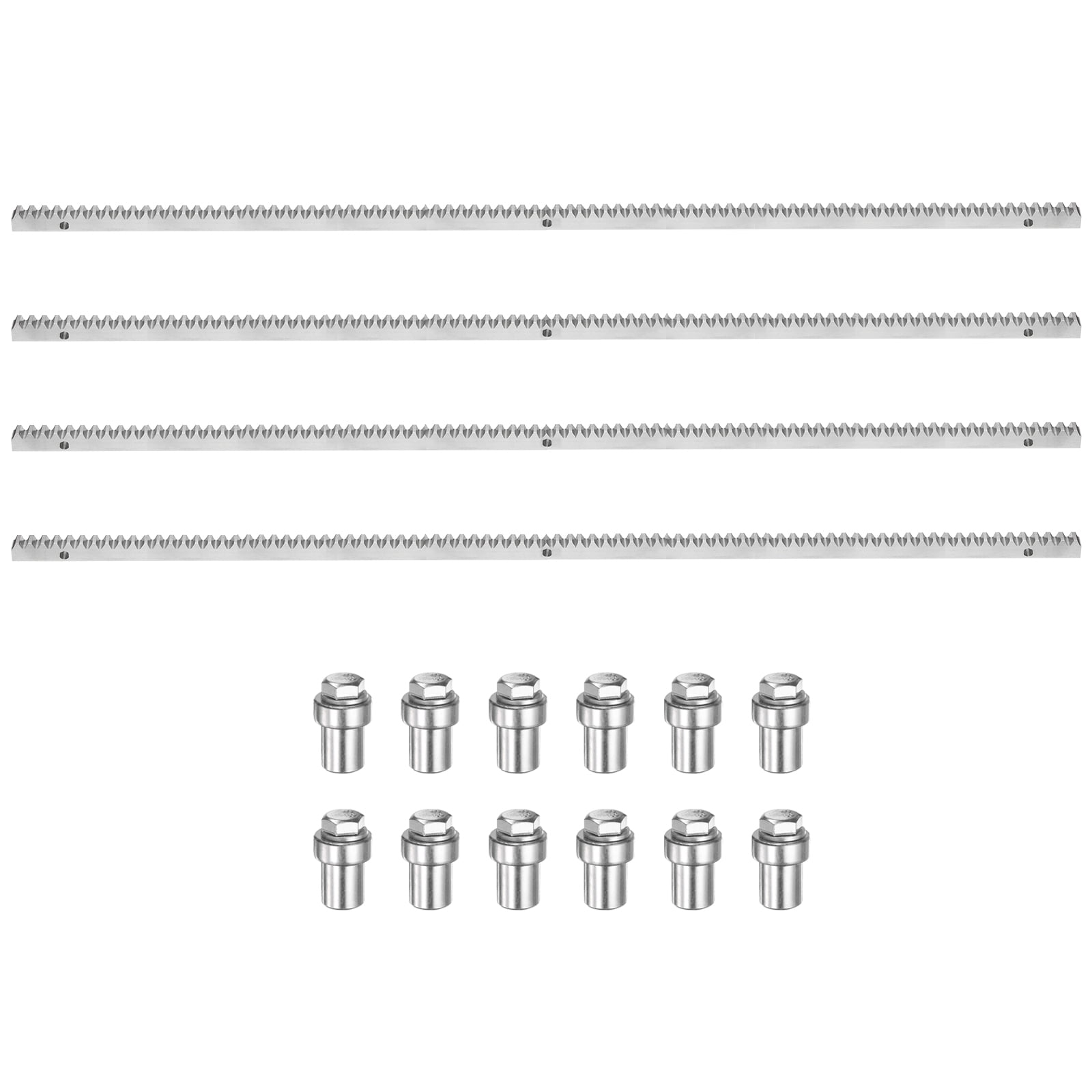 Uxcell Steel Gear Rack, 4 Pack Total 6.6 ft Heavy Duty Reinforced Racks ...
