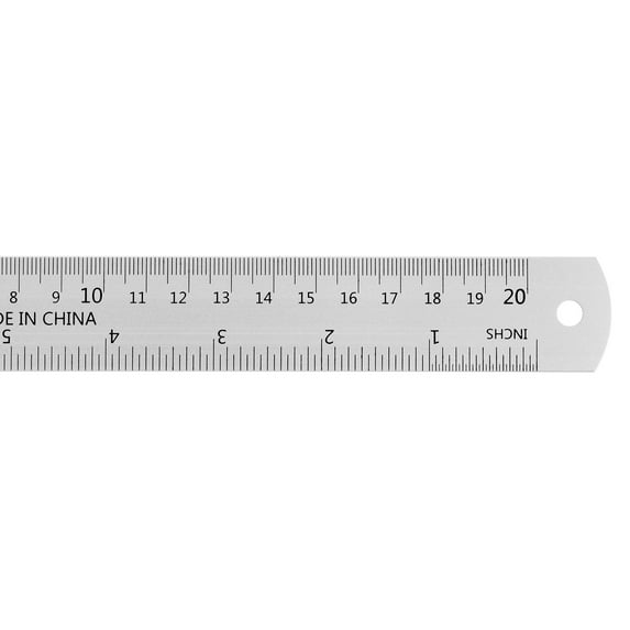 Uxcell Steel Ruler 20cm 8 Inch Aluminum with Conversion Table, 8 Pieces ...