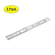 Uxcell 2pack Stainless Steel Ruler, 6" Metal Rulers 0.75" Wide Inch and ...