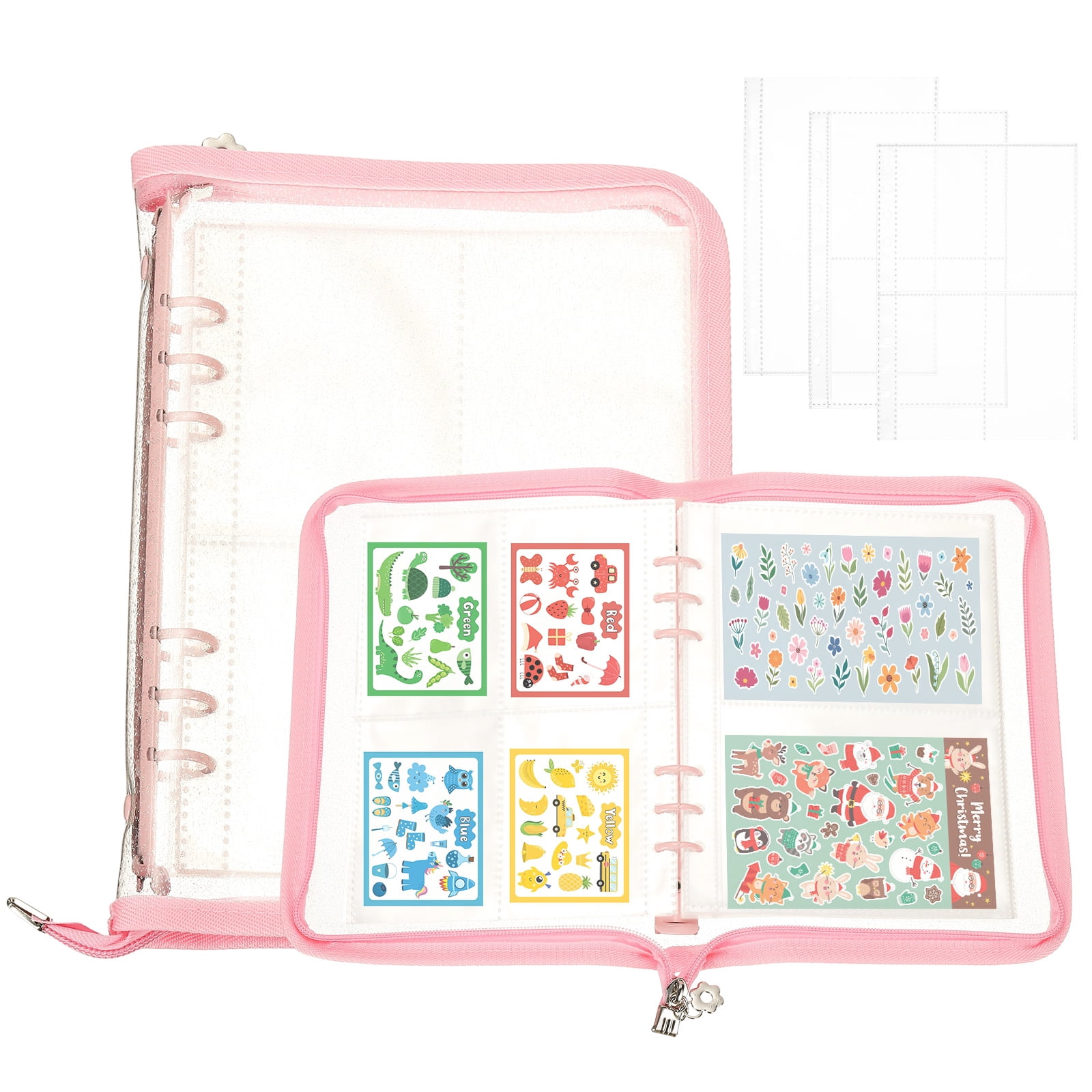 Uxcell Sticker Organizer Binder, Reusable A5 Album with 180 Pocket ...