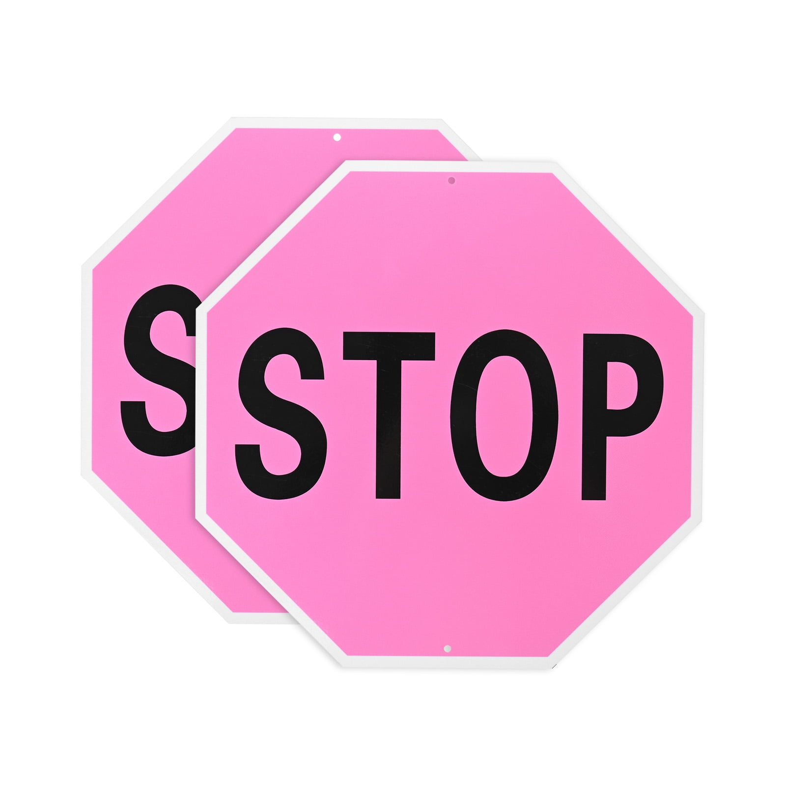 Uxcell 2 Pack Stop Sign 12x12 inch Aluminum Reflective Street Slow ...
