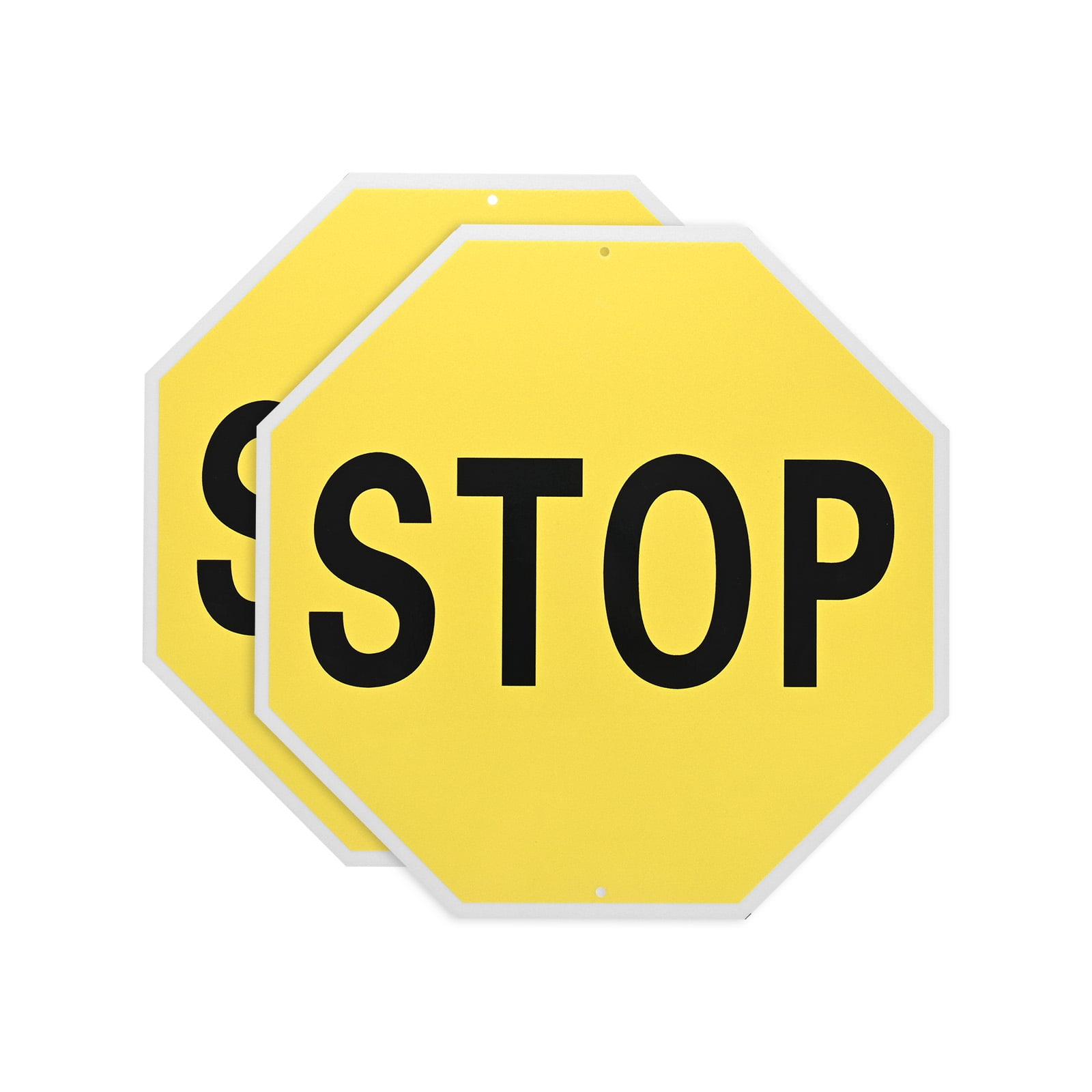 Uxcell Stop Sign 12x12 Inch Aluminum Reflective Street Slow Warning ...