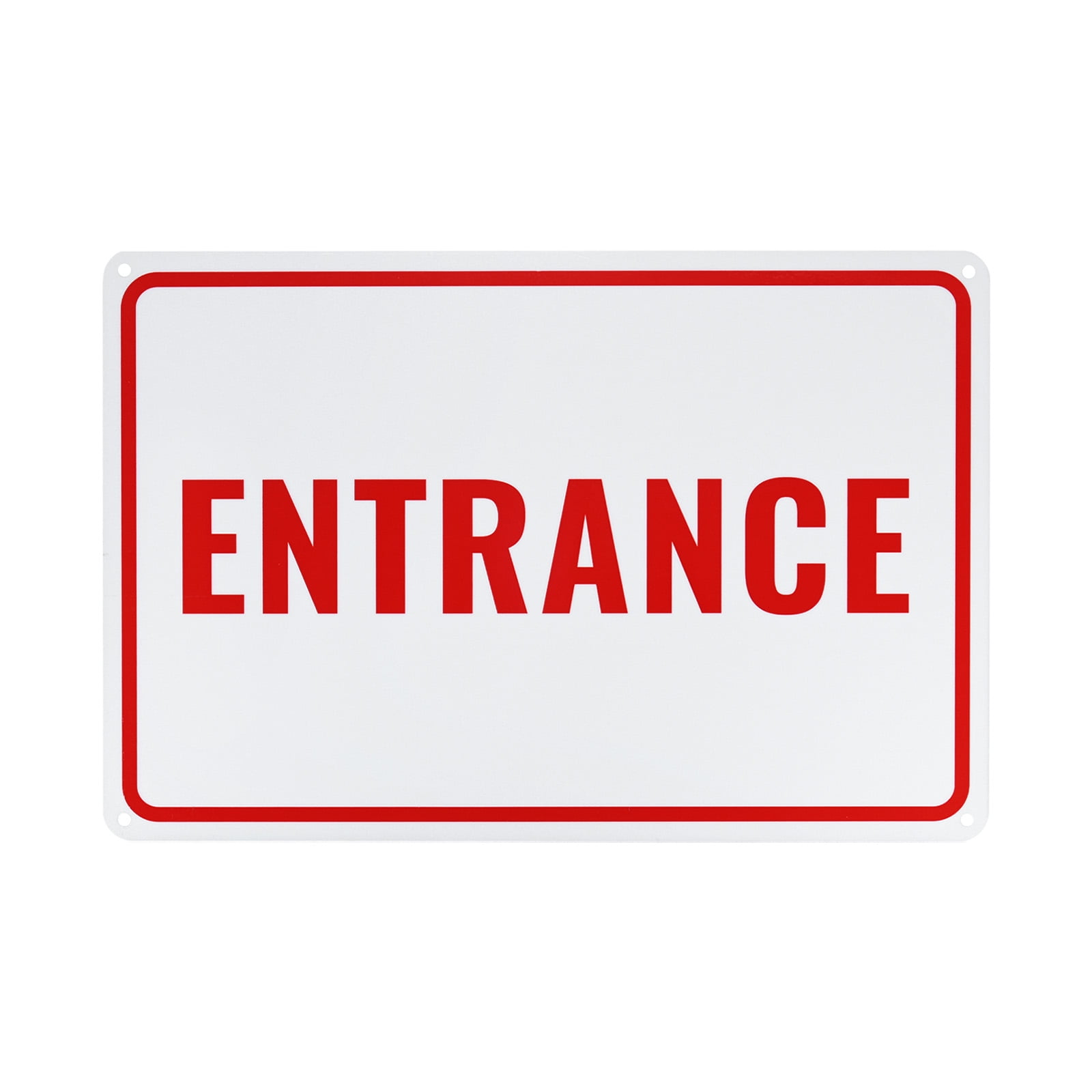 Uxcell 1 Pack Entrance Sign 12x8 inch Aluminum Reflective Enter Here ...
