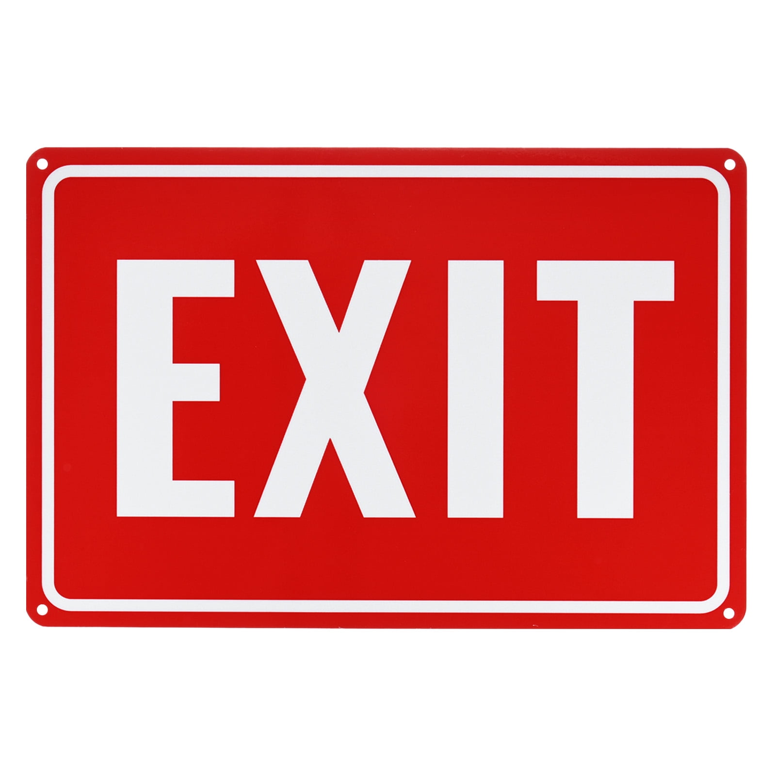 Uxcell 1 Pack Exit Sign 13.78 x 9.84 inch Aluminum Reflective Enter ...
