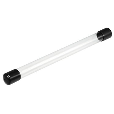 Clear Rigid Tube Round Plastic Tubing with Black Rubber Cap, 305mm/ 12 ...