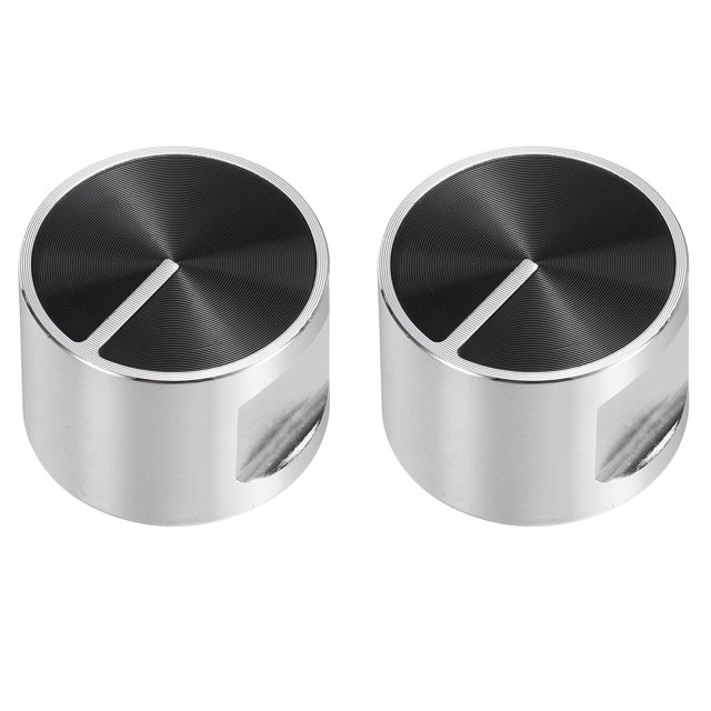 Uxcell Stove Knob Replacement 35mm x 26mm 45 Degree Burner Control Knobs for Stove Silver Black ...