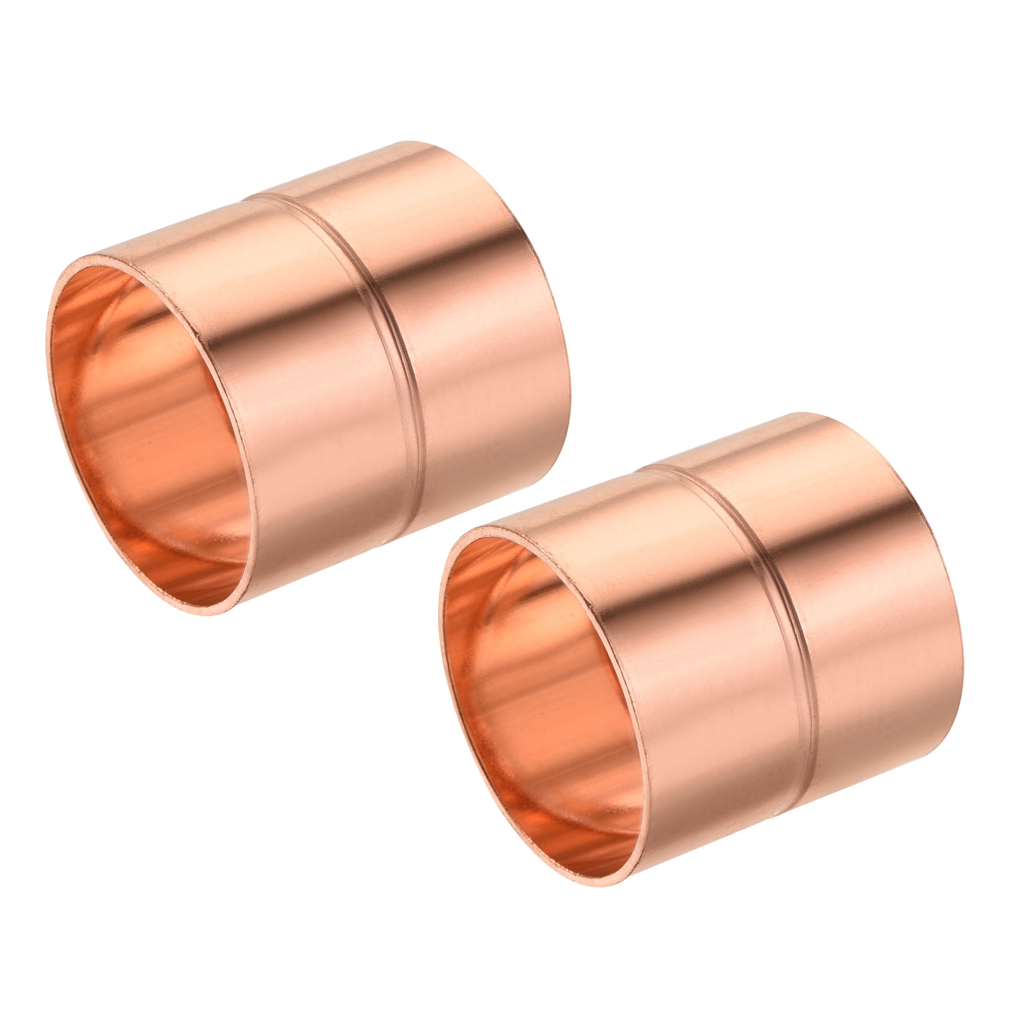 Uxcell Straight Copper Coupling Fittings, 1.5 Inch ID Welding Joint for ...
