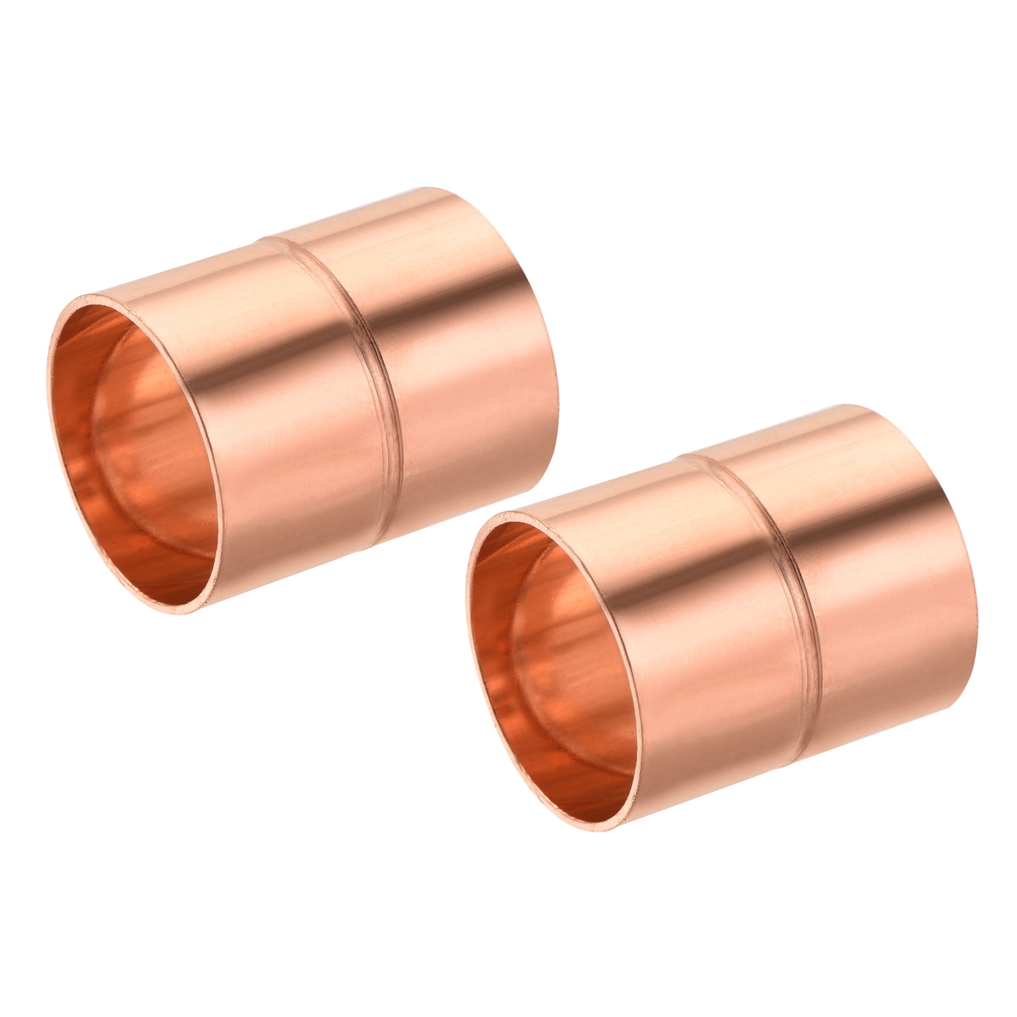 Uxcell Straight Copper Coupling Fittings, 1 Inch ID Welding Joint for ...