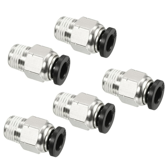 Uxcell Straight Coupling Adapter 1/8NPT Push to Fit 1/4 Inch OD Hose ...
