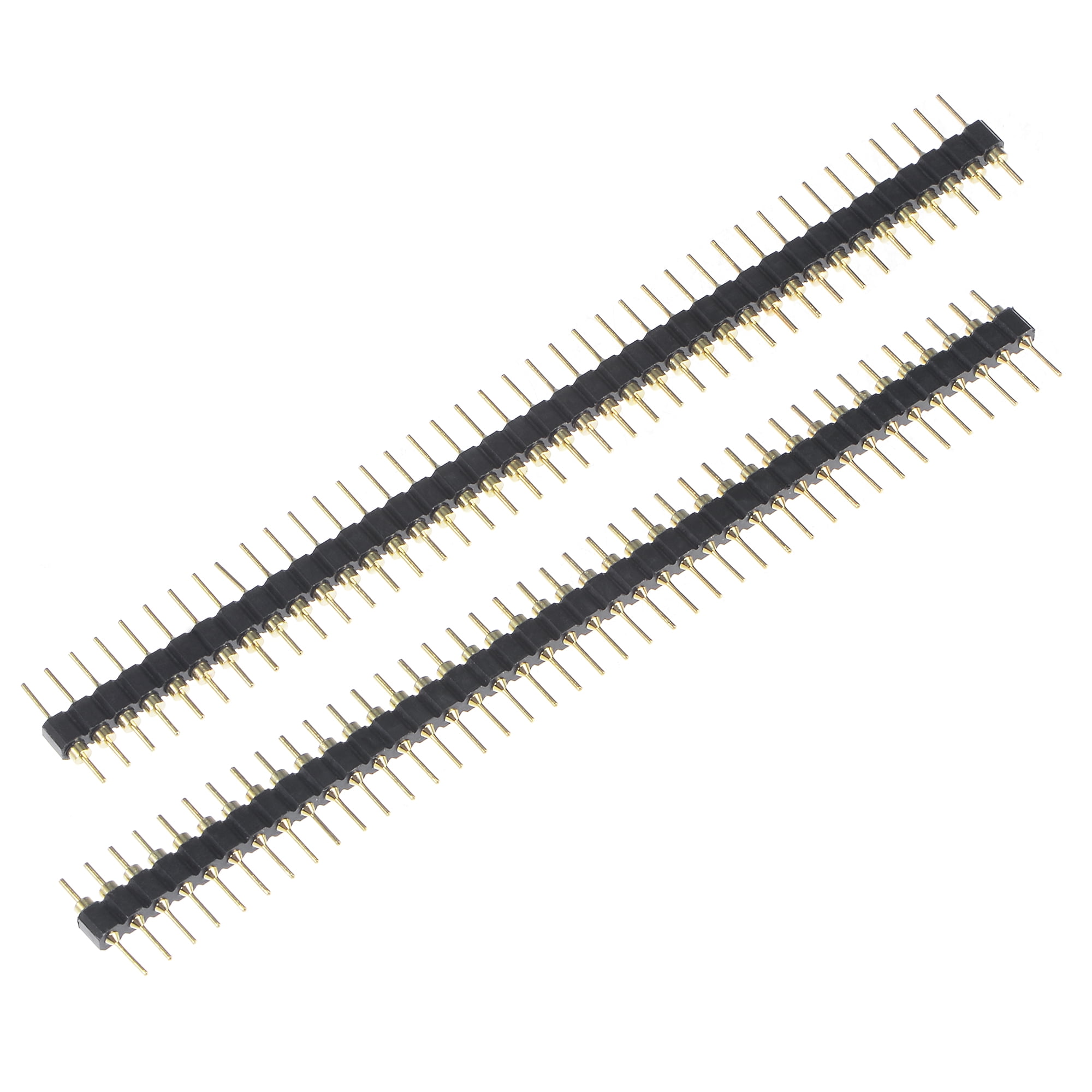 Uxcell Straight Header Pin 40P 1 Row 2.54mm Pitch Gold Tone Pin for ...