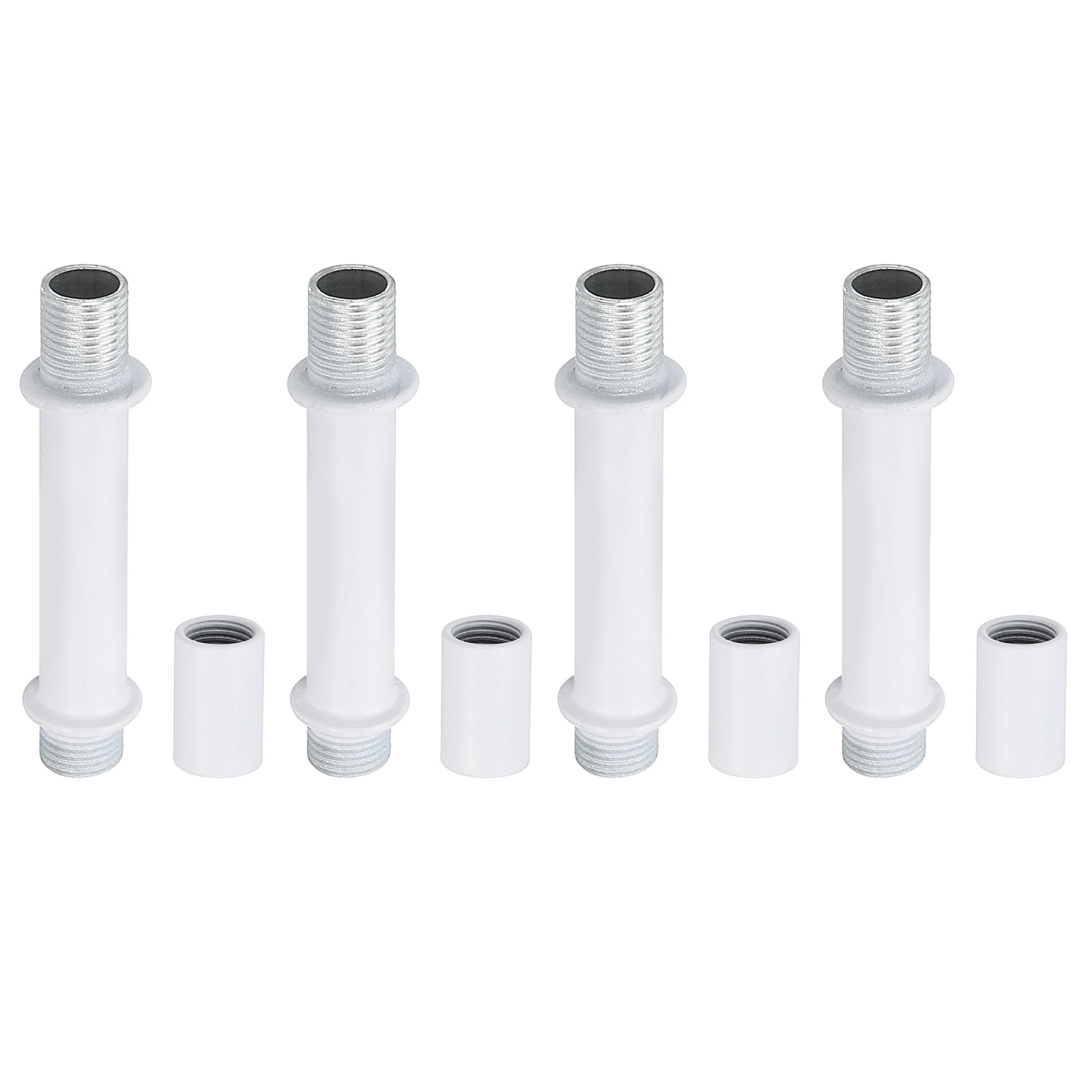 Uxcell Straight Pipe Lamp Stems Rod Kit, M10 28mm L Rod with Nut, White ...