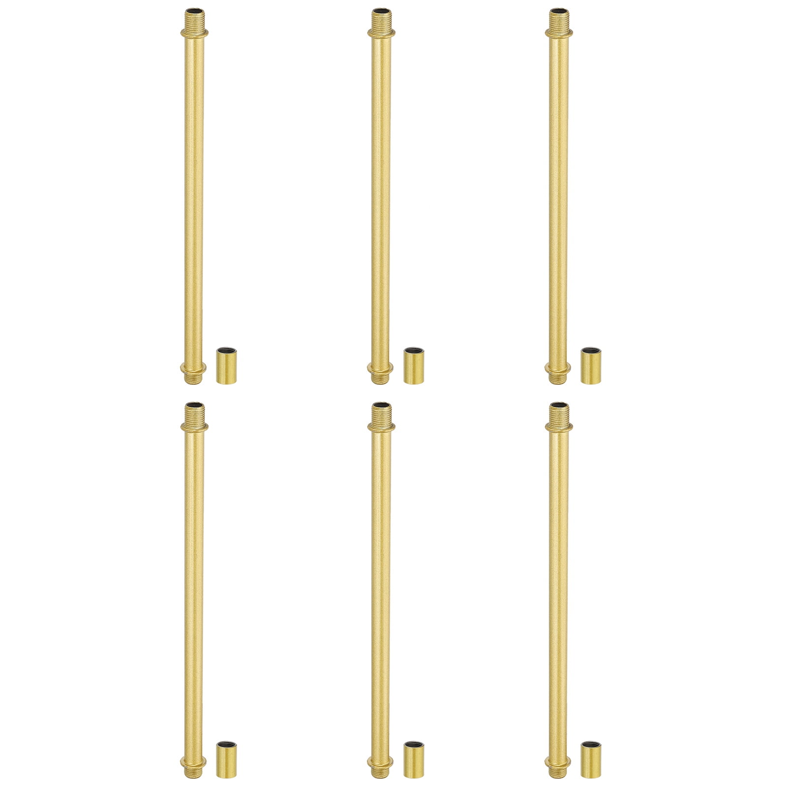 Uxcell Straight Pipe Lamp Stems Rod Kit, M10 300mm l Rod with Nut, Gold ...