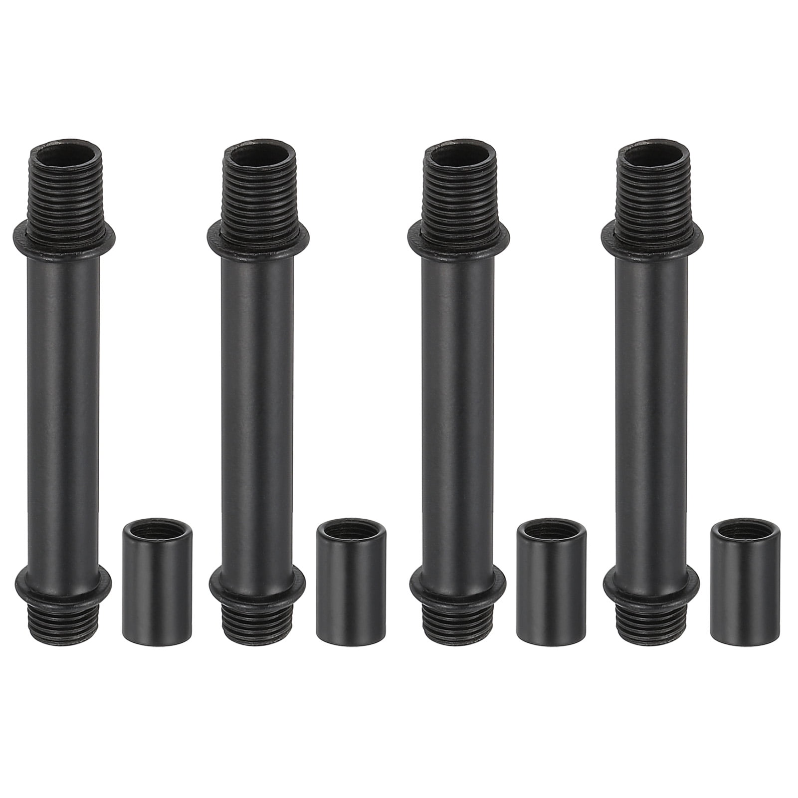 Uxcell Straight Pipe Lamp Stems Rod Kit, M10 39mm L Rod with Nut, Black ...