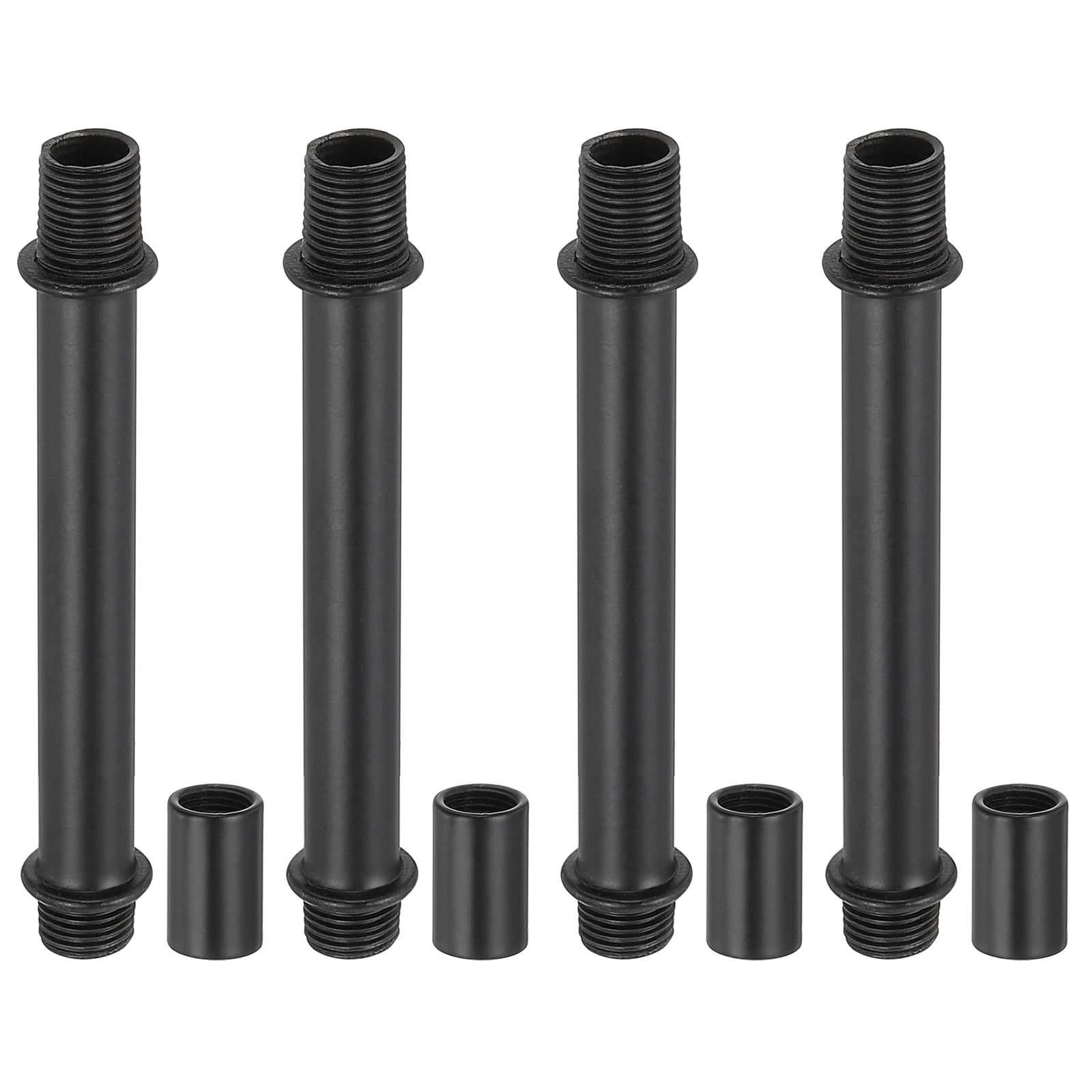 Uxcell Straight Pipe Lamp Stems Rod Kit, M10 60mm L Rod with Nut, Black ...