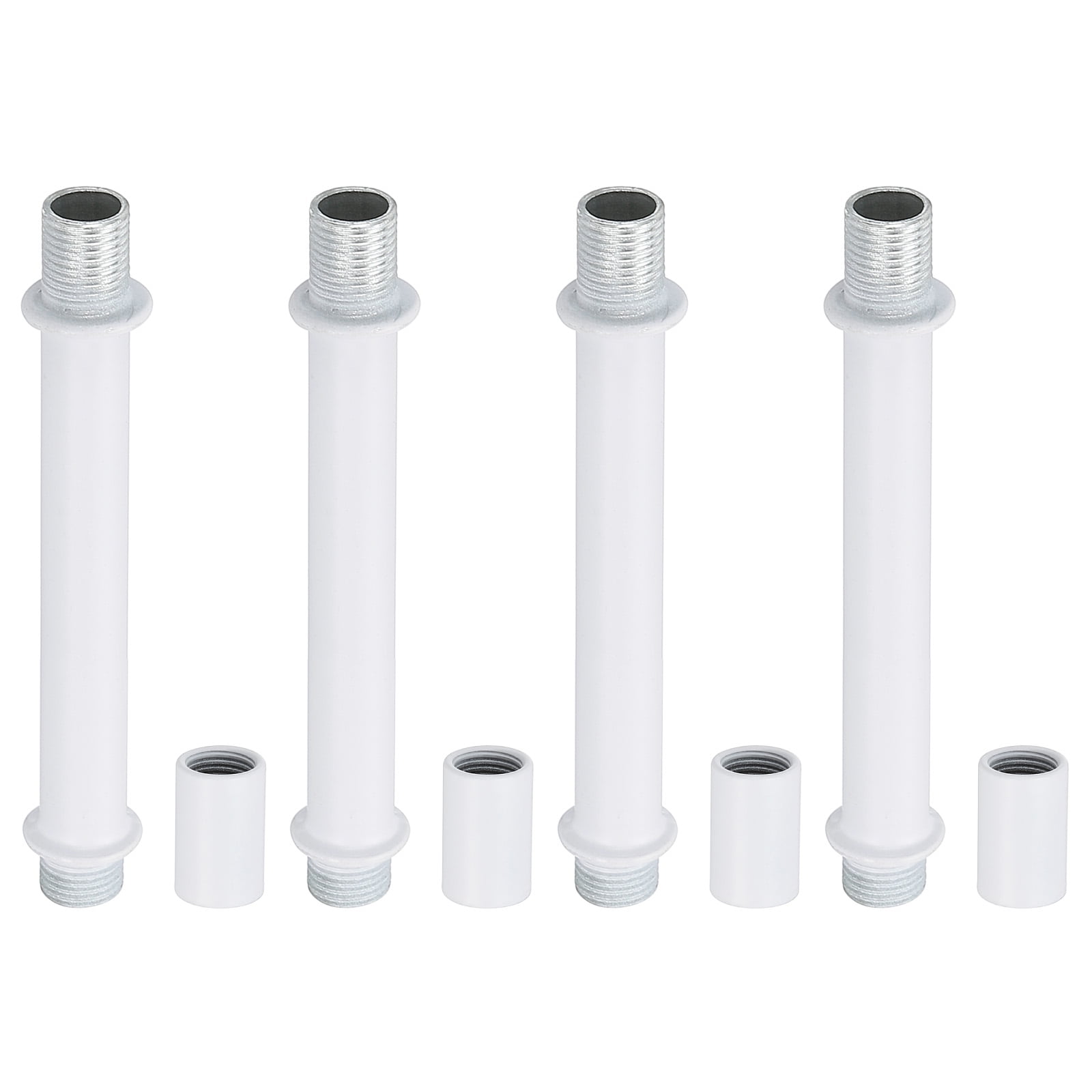 Uxcell Straight Pipe Lamp Stems Rod Kit, M10 60mm L Rod with Nut, White ...