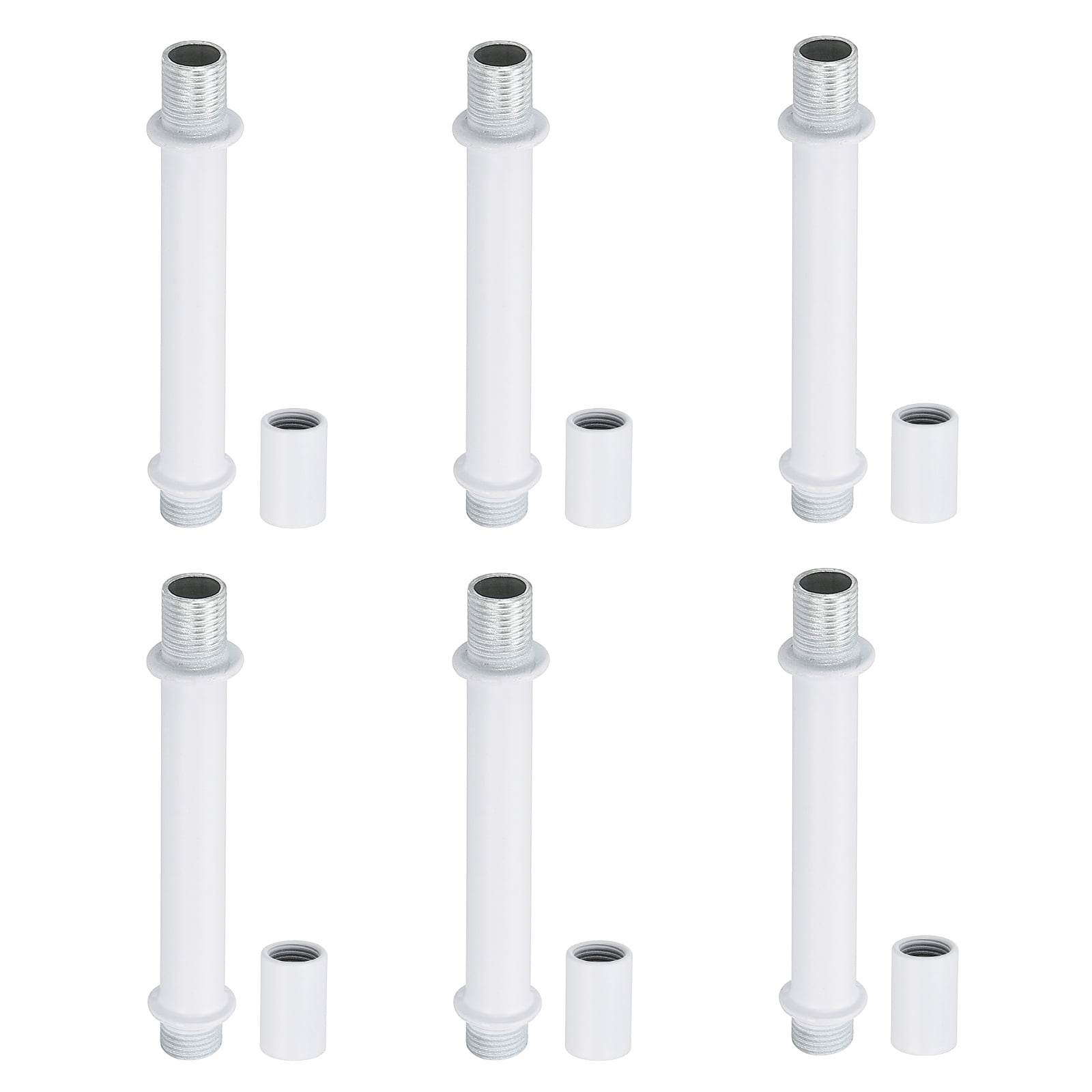 Uxcell Straight Pipe Lamp Stems Rod Kit, M10 70mm l Rod with Nut, White ...