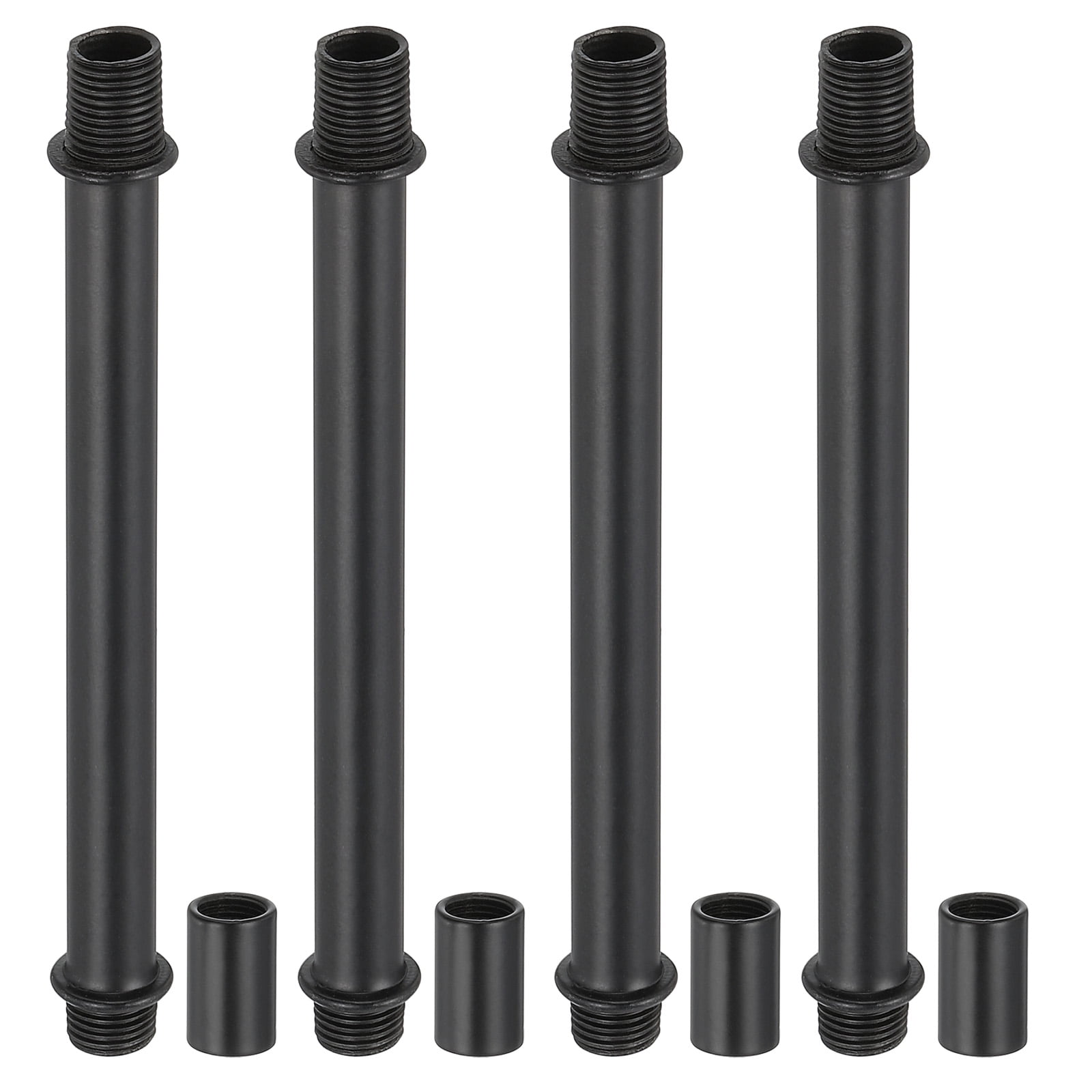 Uxcell Straight Pipe Lamp Stems Rod Kit, M10 98mm L Rod with Nut, Black ...