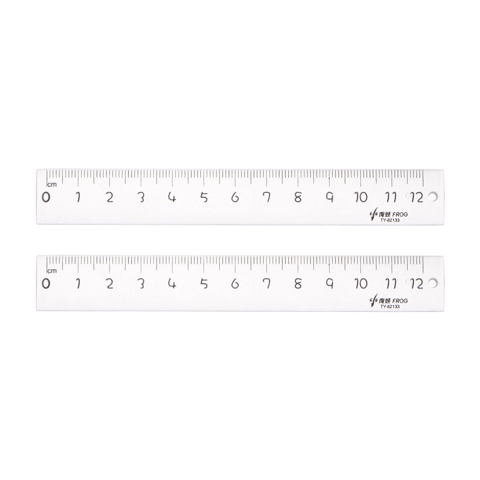 Uxcell Straight Plastic Ruler 12cm Metric Measuring Tool 2 in 1 Set for ...