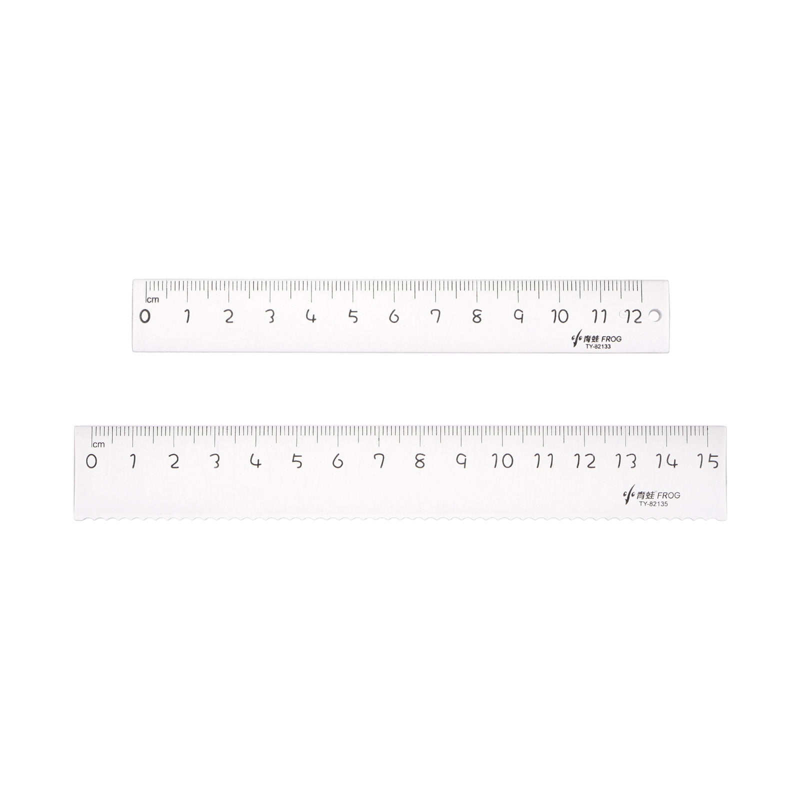 Uxcell Straight Plastic Ruler 12cm and 15cm Metric Measuring Tool 2 in ...