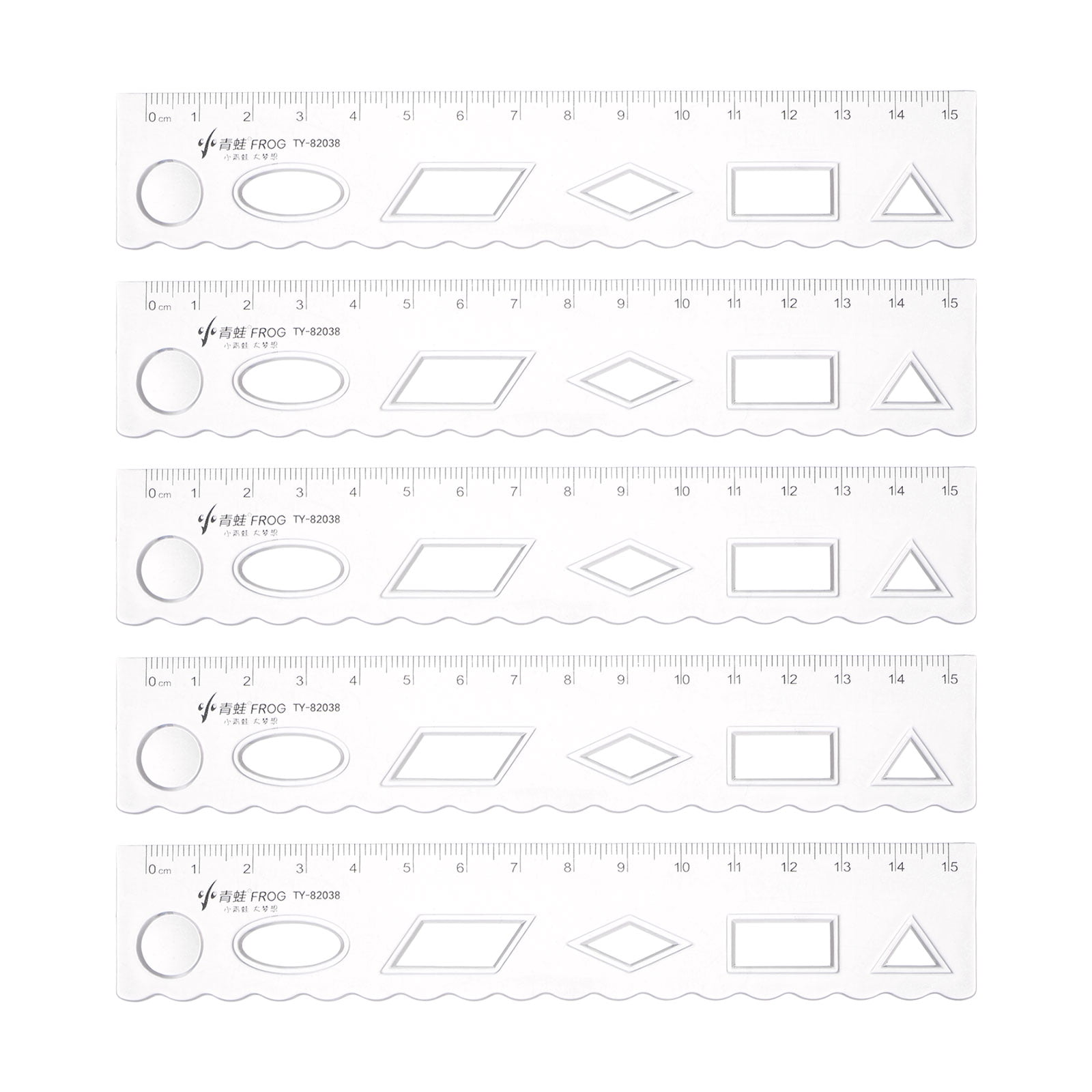 Uxcell Straight Plastic Ruler 15cm Metric Measuring Tool Hollow Design ...
