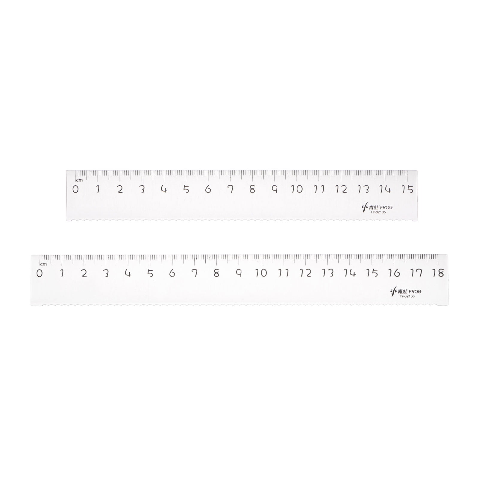 Uxcell Straight Plastic Ruler 15cm and 18cm Metric Measuring Tool 2 in ...
